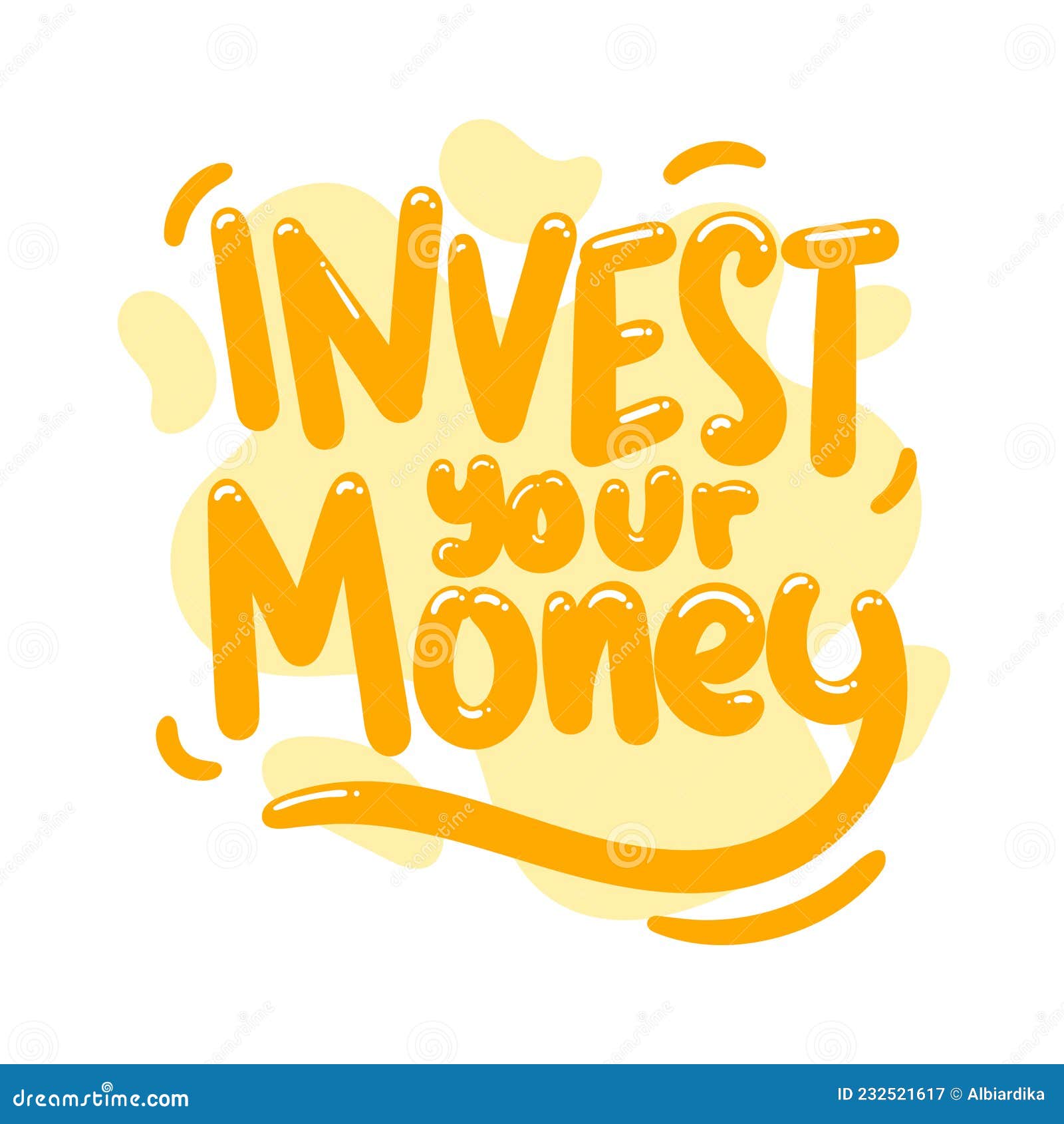Invest Your Money Quote Text Typography Design Graphic Vector Stock ...