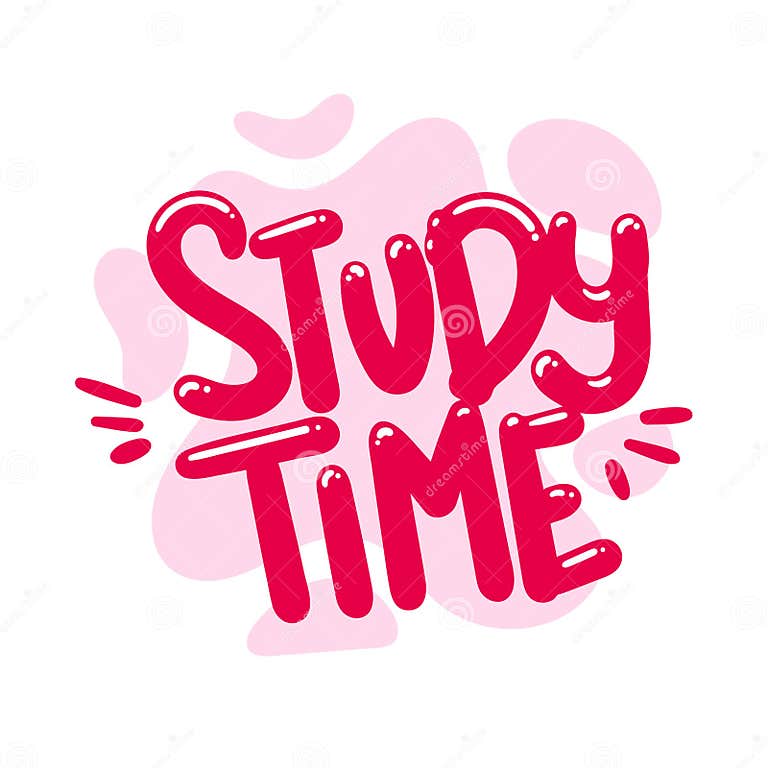Study Time Quote Text Typography Design Graphic Vector Stock Vector ...