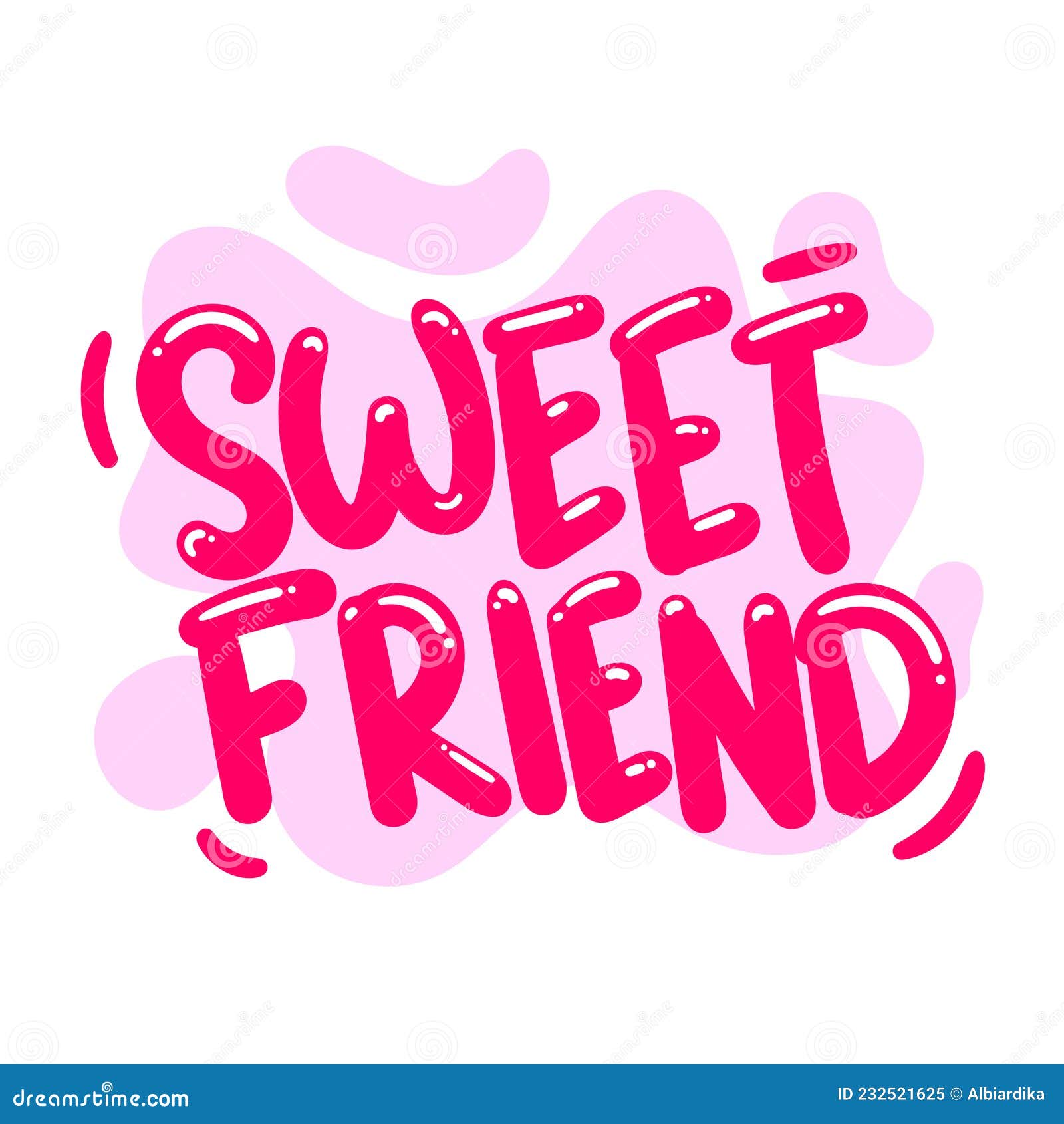 Sweet Friend Quote Text Typography Design Graphic Vector Stock Vector ...
