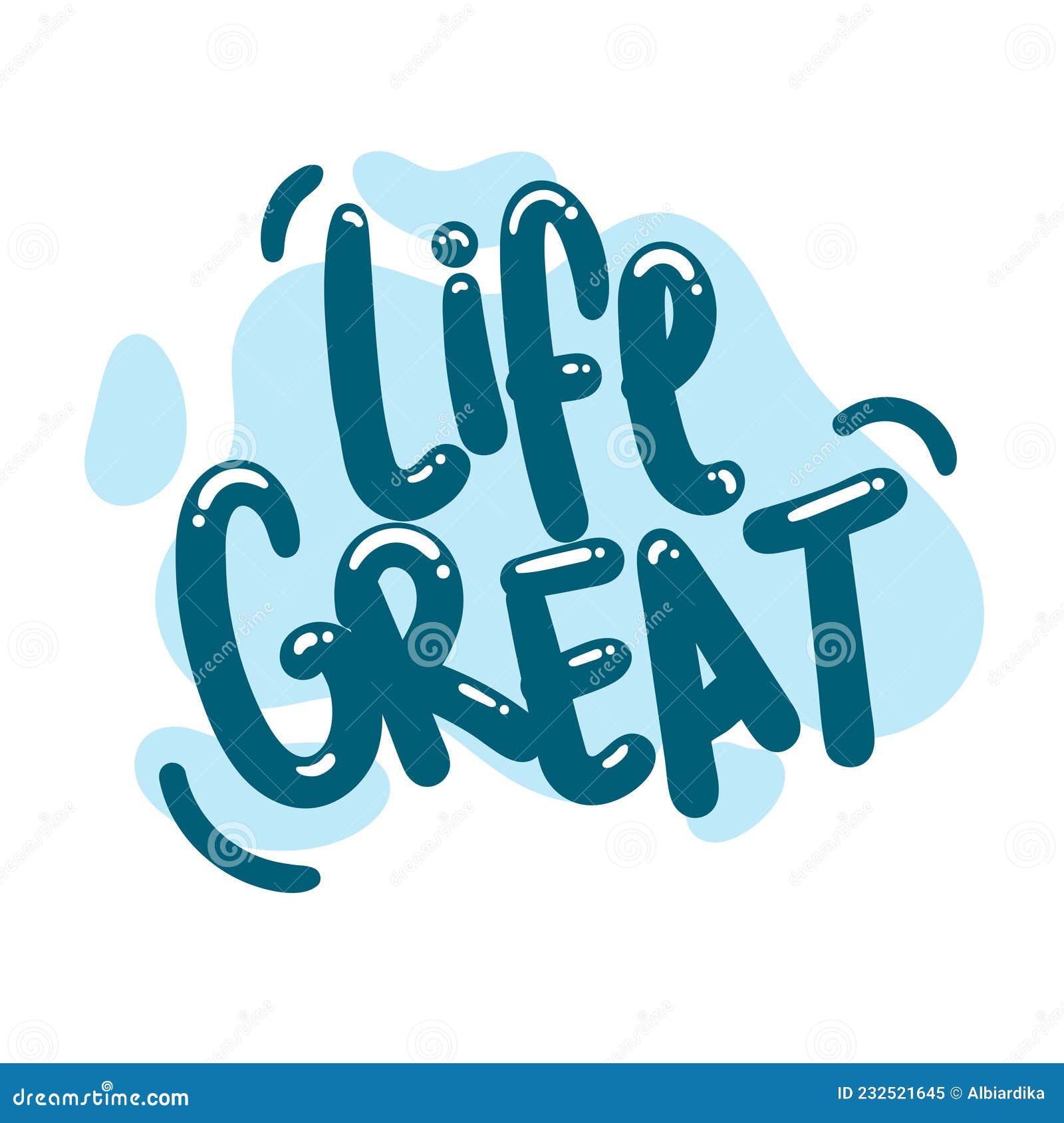 Life Great Quote Text Typography Design Graphic Vector Stock Vector ...