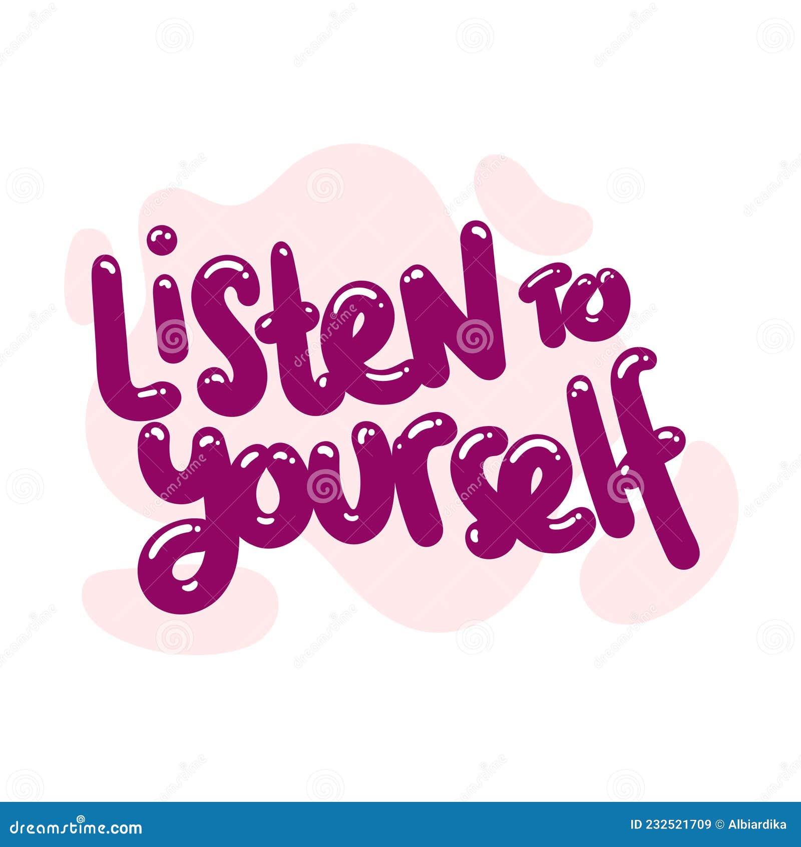 Listen To Yourself Quote Text Typography Design Graphic Vector Stock ...