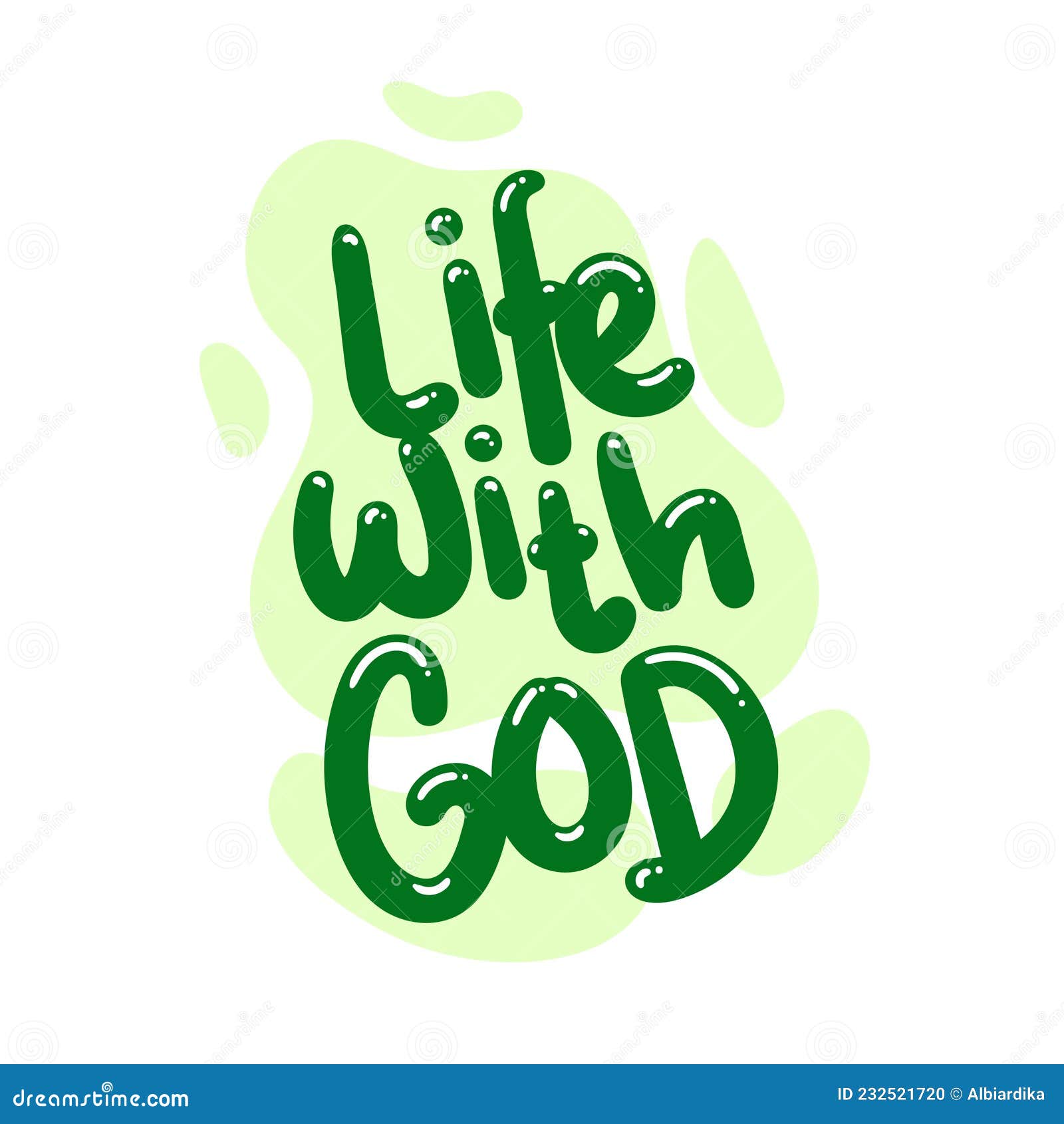 Life with God Quote Text Typography Design Graphic Vector Stock Vector ...