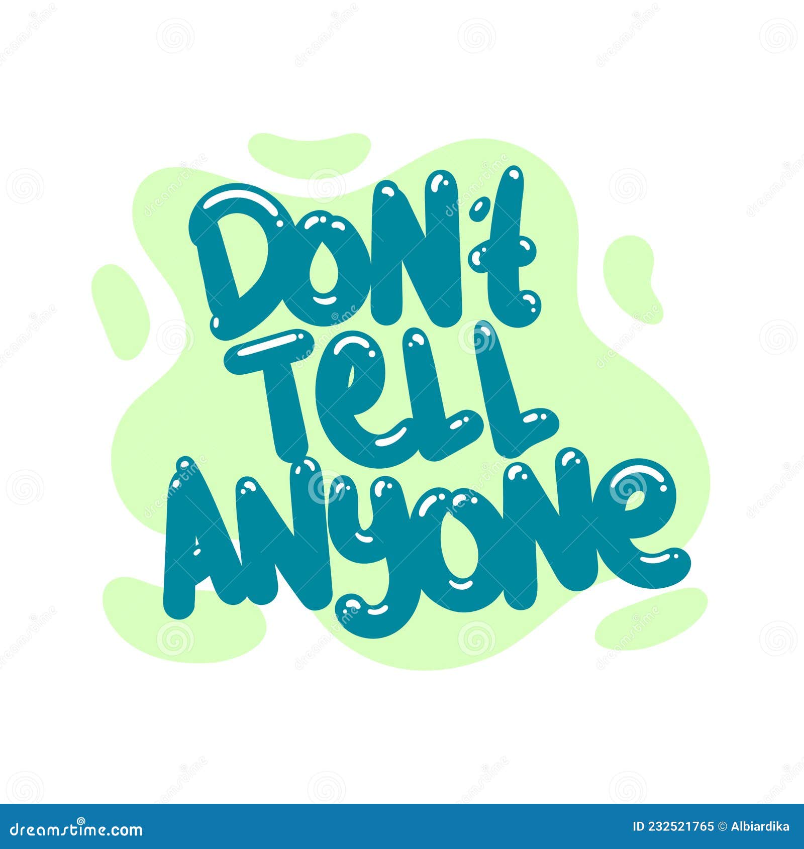 Do Not Tell Anyone Quote Text Typography Design Graphic Vector Stock ...