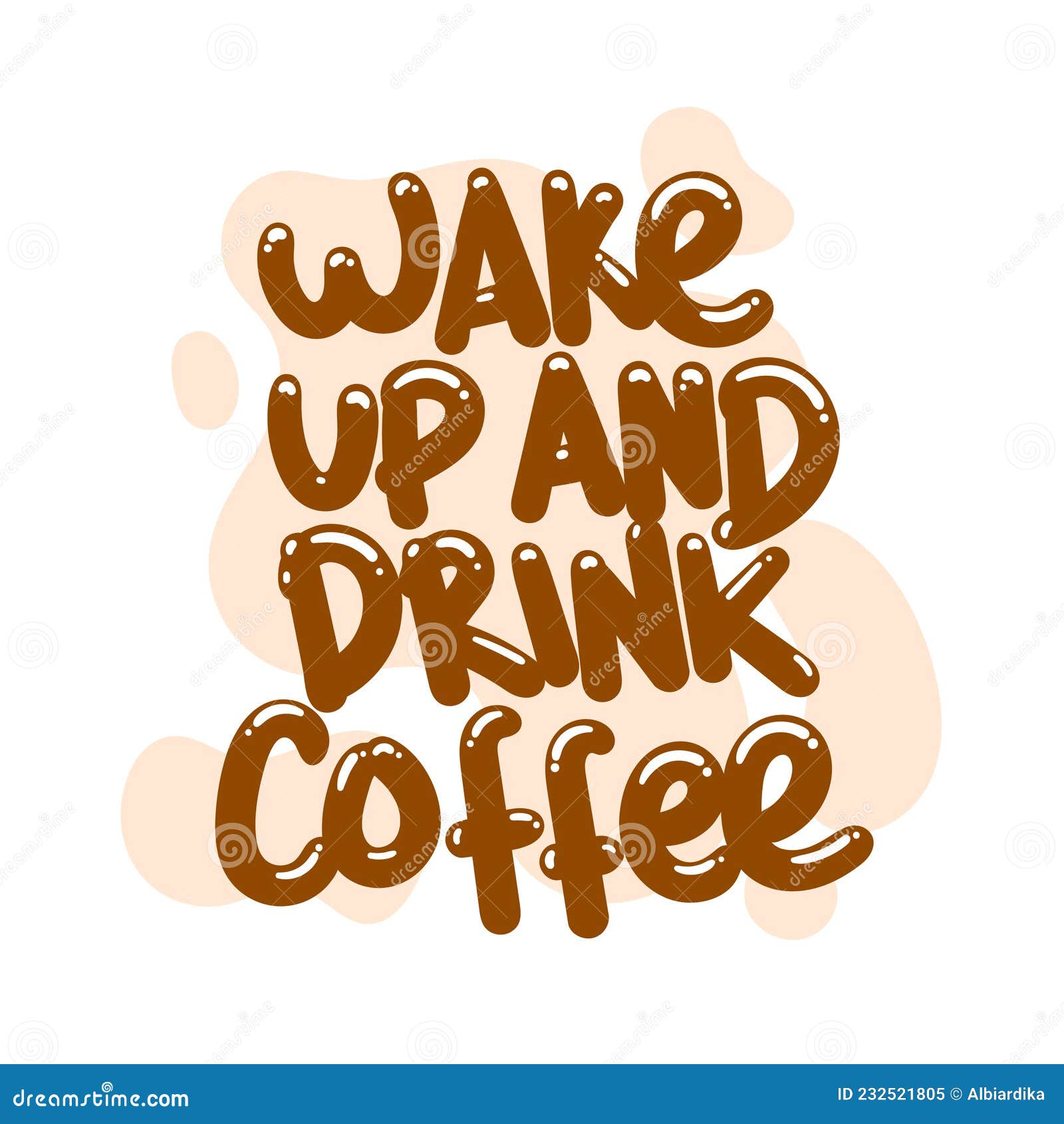 Wake Up and Drink Coffee Quote Text Typography Design Graphic Vector ...