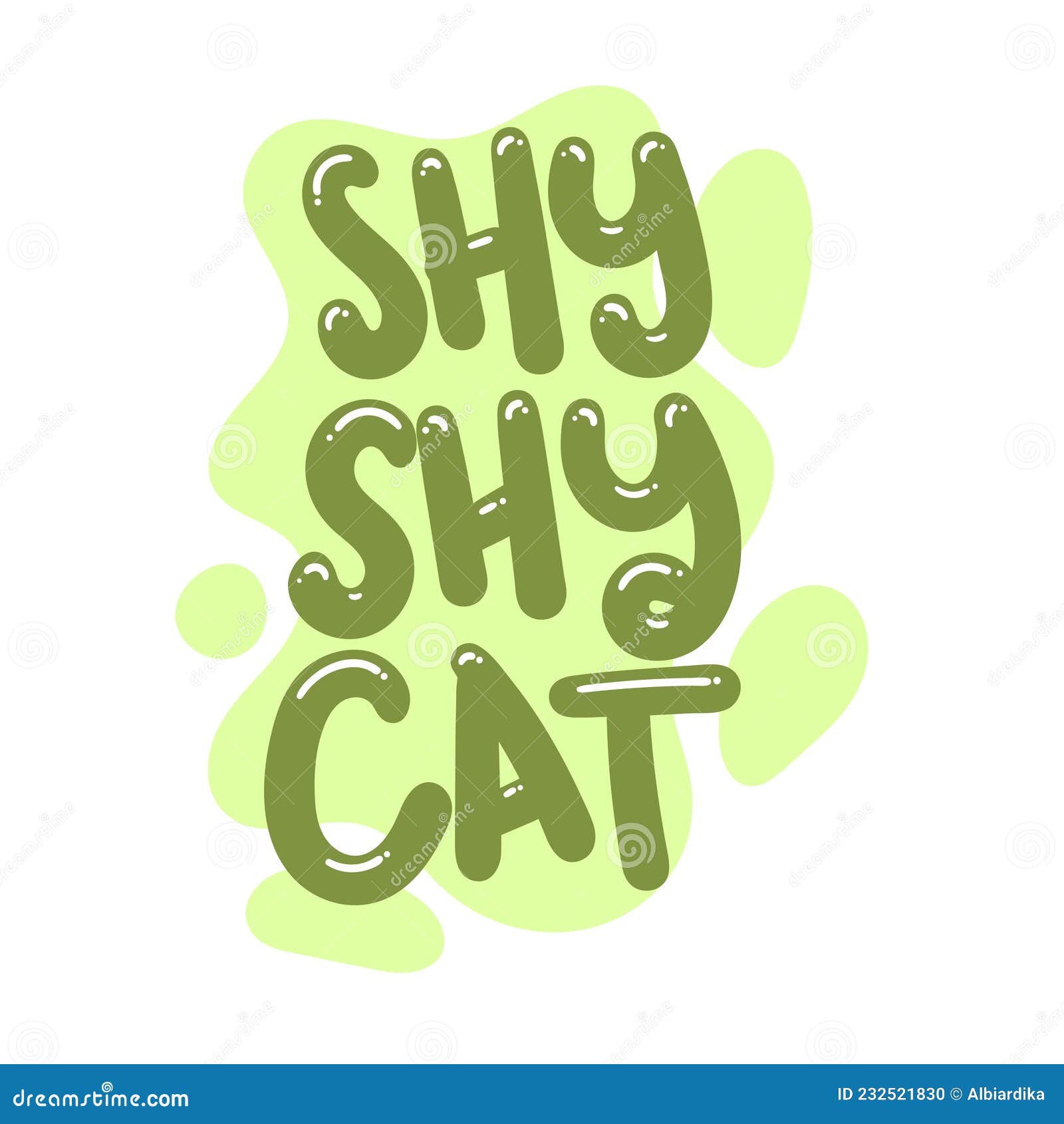 Shy Cat Quote Text Typography Design Graphic Vector Stock Vector ...
