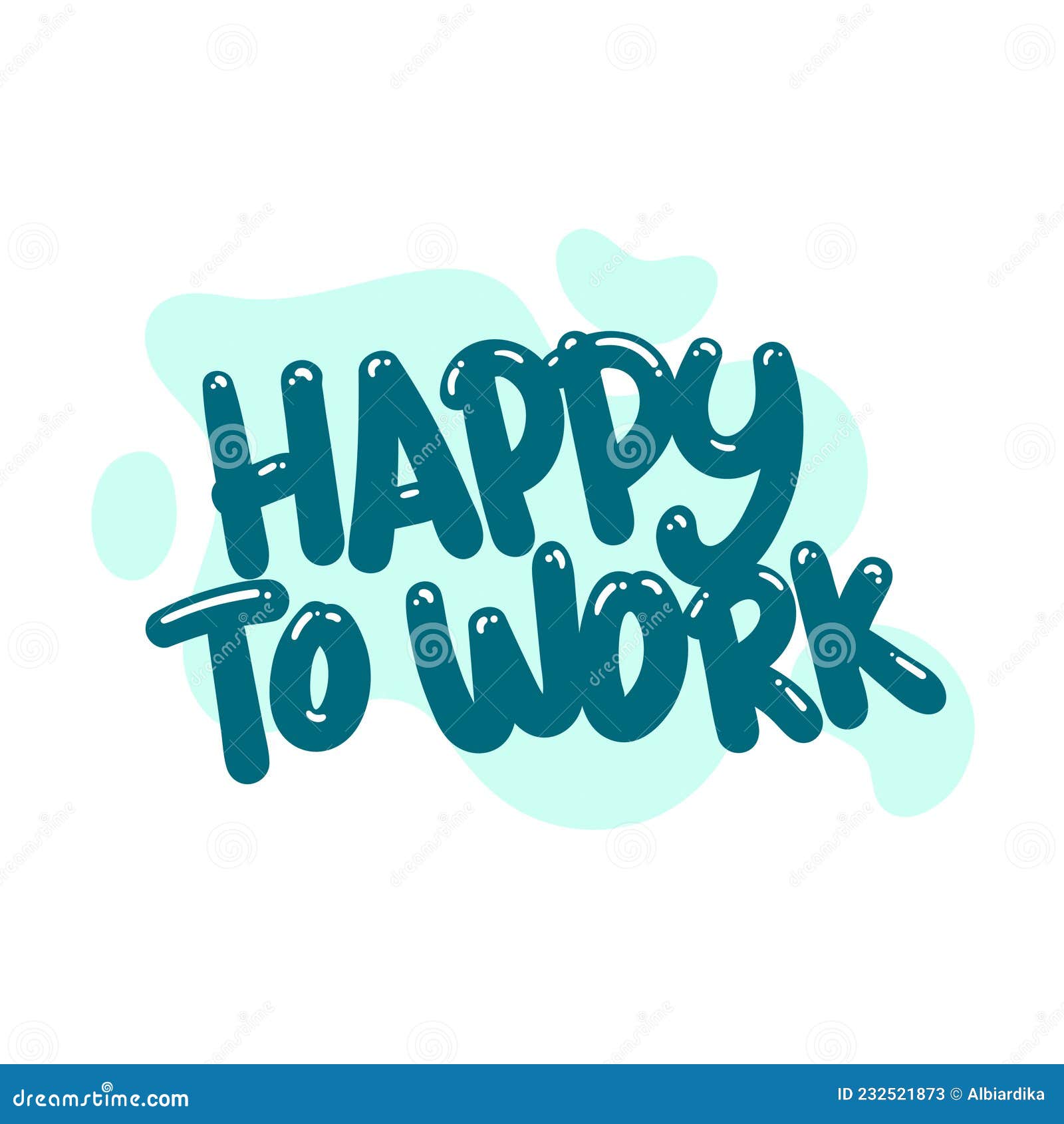 Happy To Work Quote Text Typography Design Graphic Vector Stock Vector ...