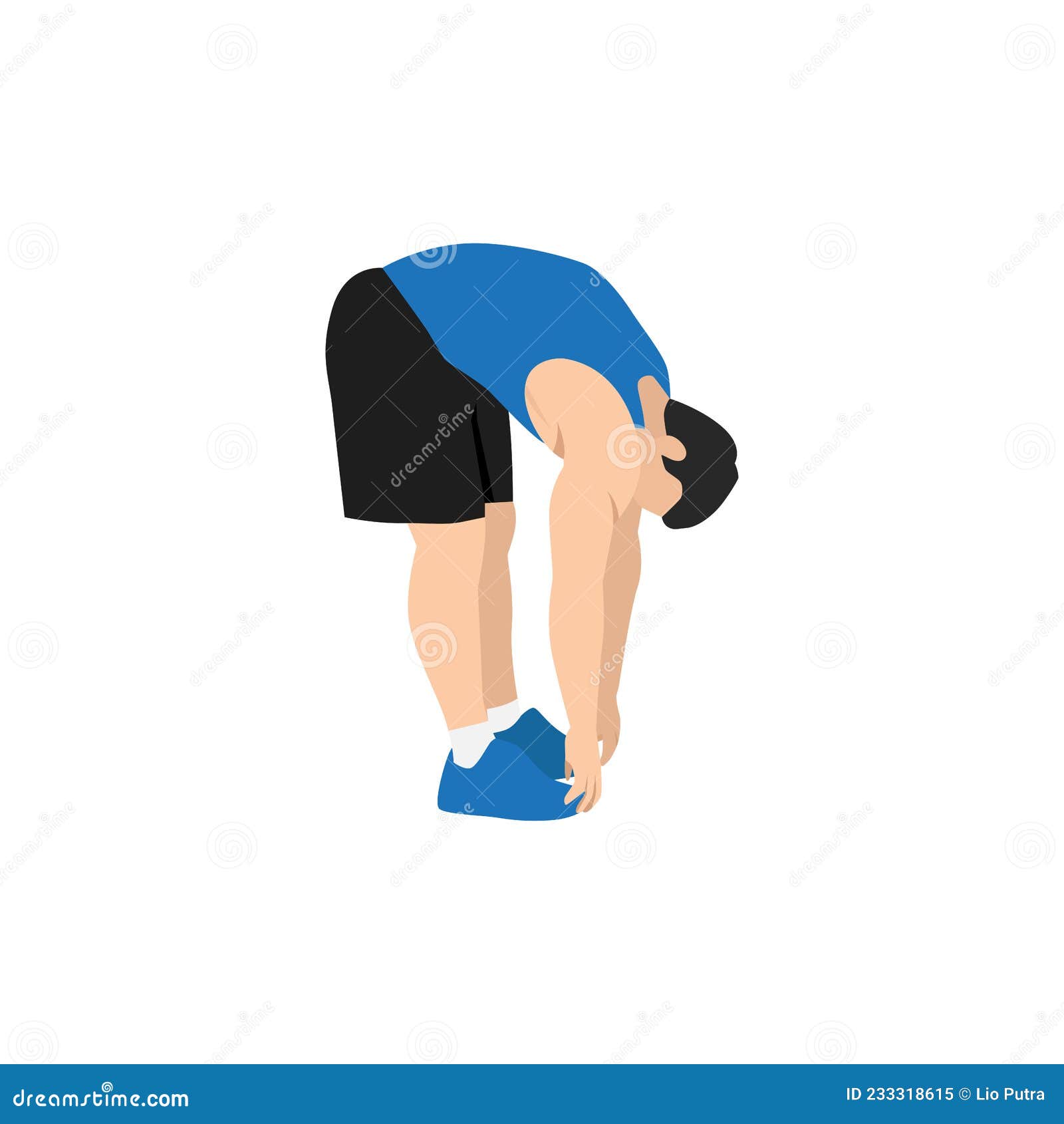 Forward Bend Pose Cartoon Vector | CartoonDealer.com #89491341