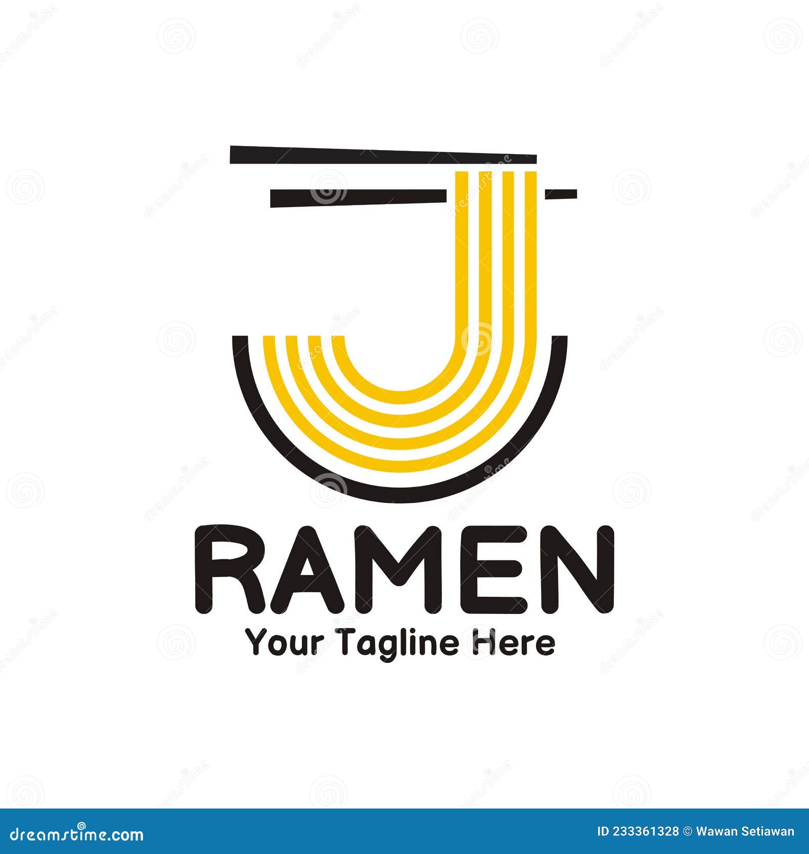 Illustration Vector Graphic of Instant Ramen Taken with Wooden ...