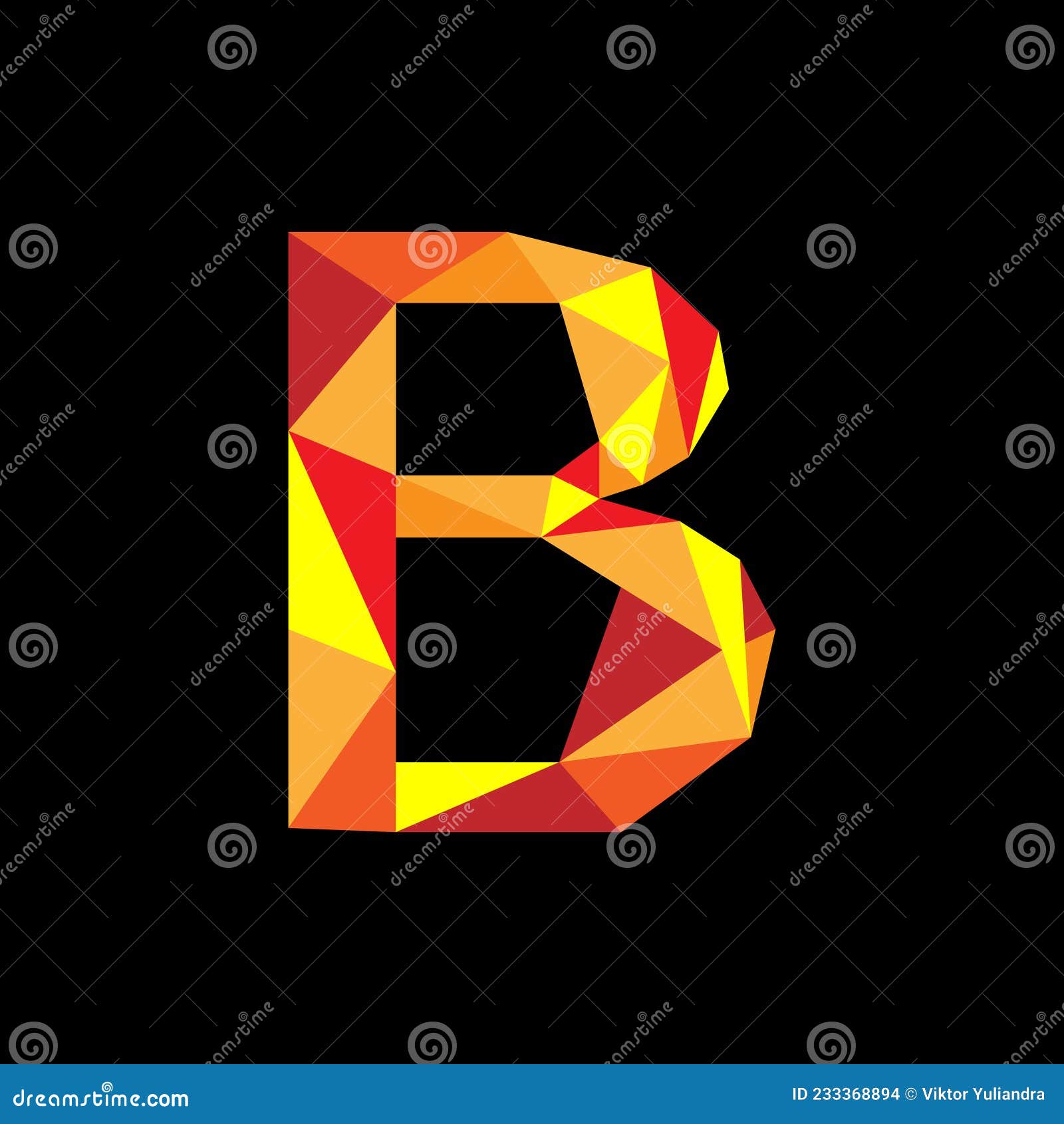 Modern Letter B Polygon Logo. Stock Vector - Illustration of elegant ...