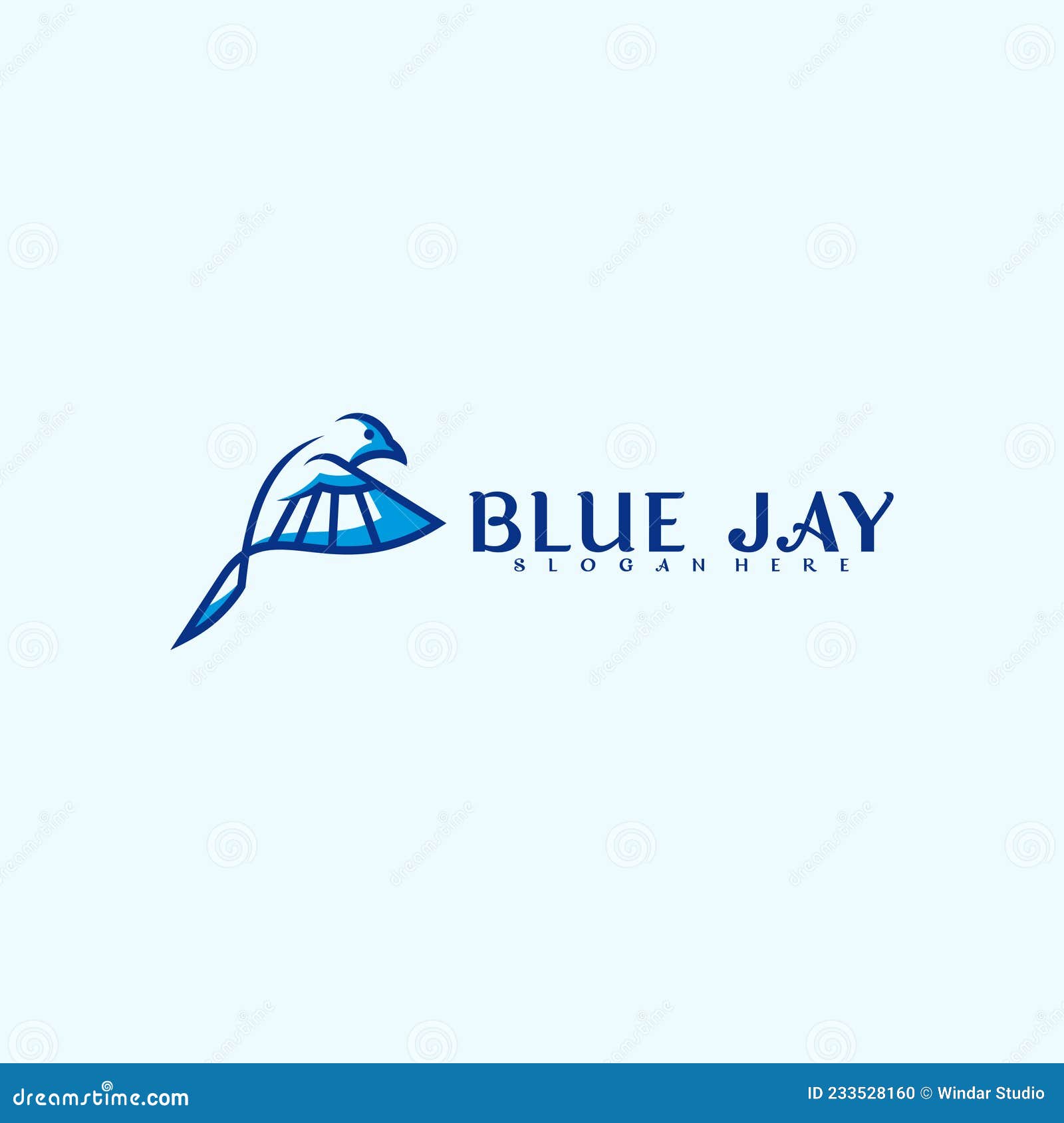 Blue Jay Bird Logo Vector Design Stock Vector - Illustration of logo ...