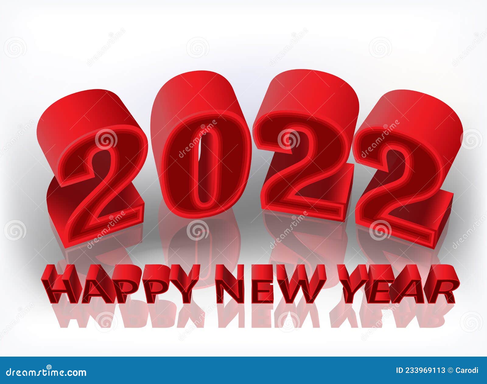 Red New 2022 Year Greeting Card, Vector Stock Vector - Illustration of ...