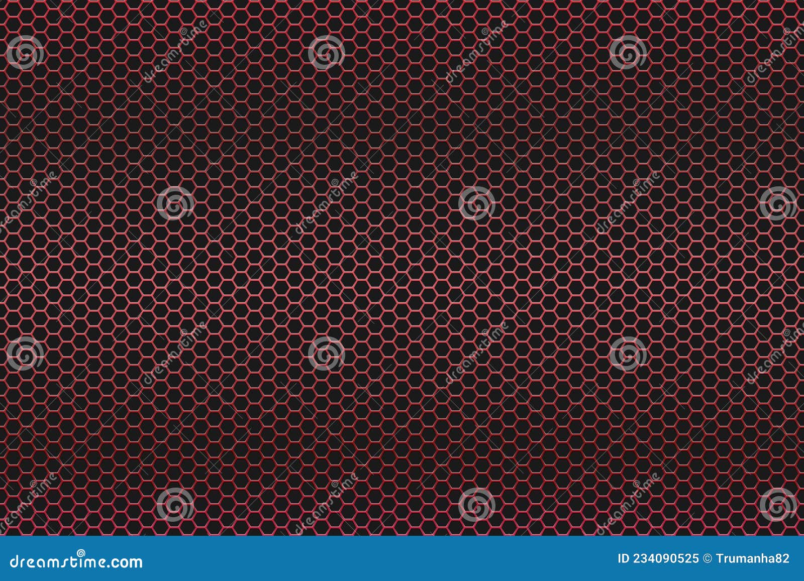 Vector Abstract Shining Red Hexagonal Metal Mesh in Black Background ...