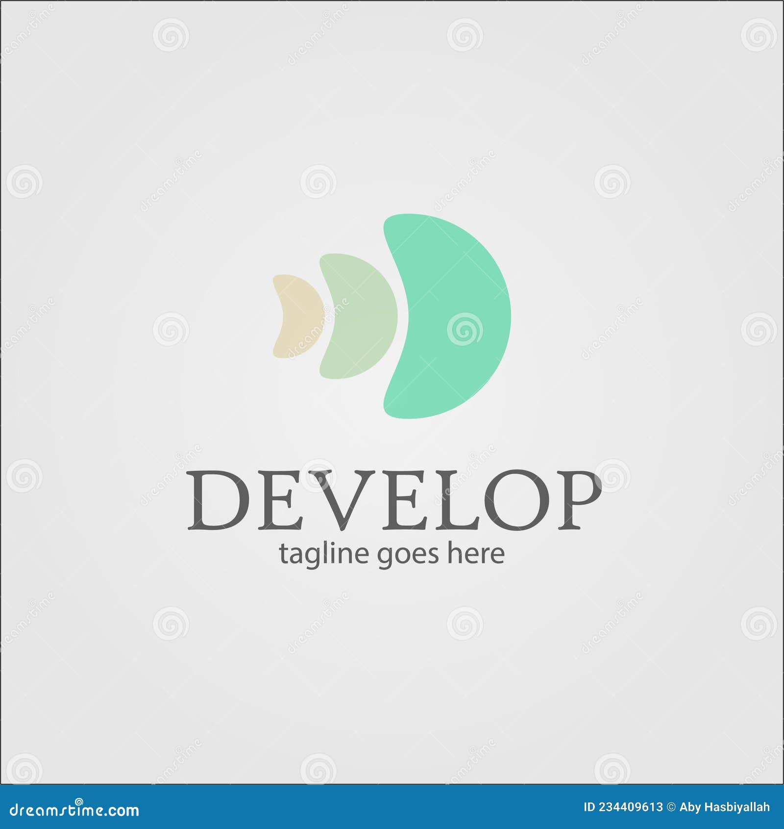 Develop Logo Design Template with Soft Color Stock Vector ...