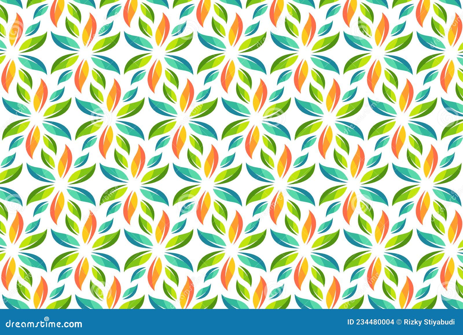Colorful Modern Leaf Pattern Design Template Use Square Layout Stock ...