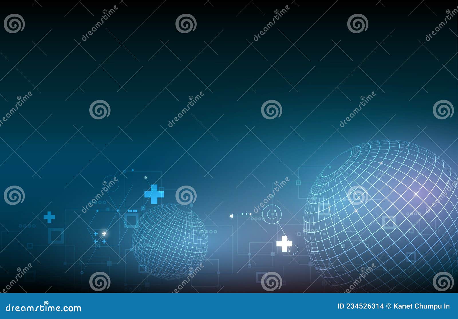 Abstract Technology Global Computer Netwrok Background Stock Vector ...