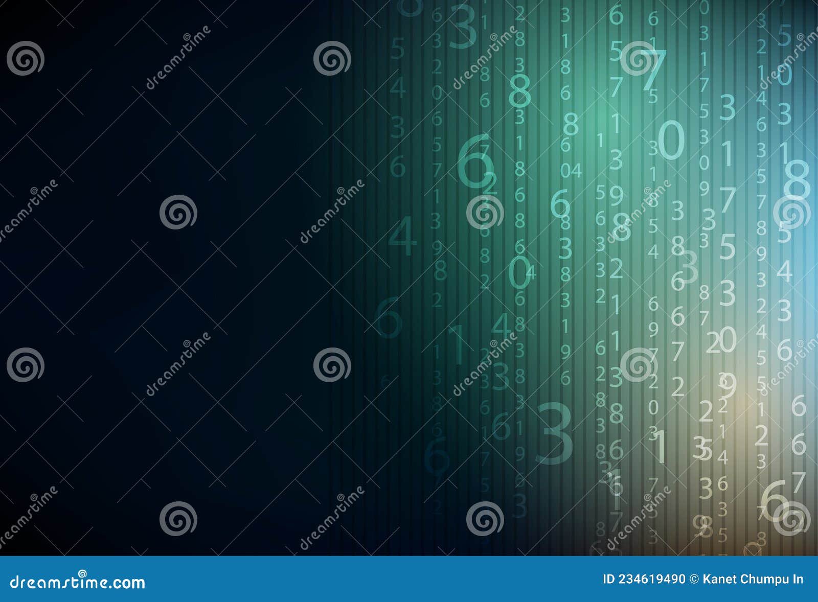 Abstract Vector Futuristic Number Technology Background Stock Vector ...
