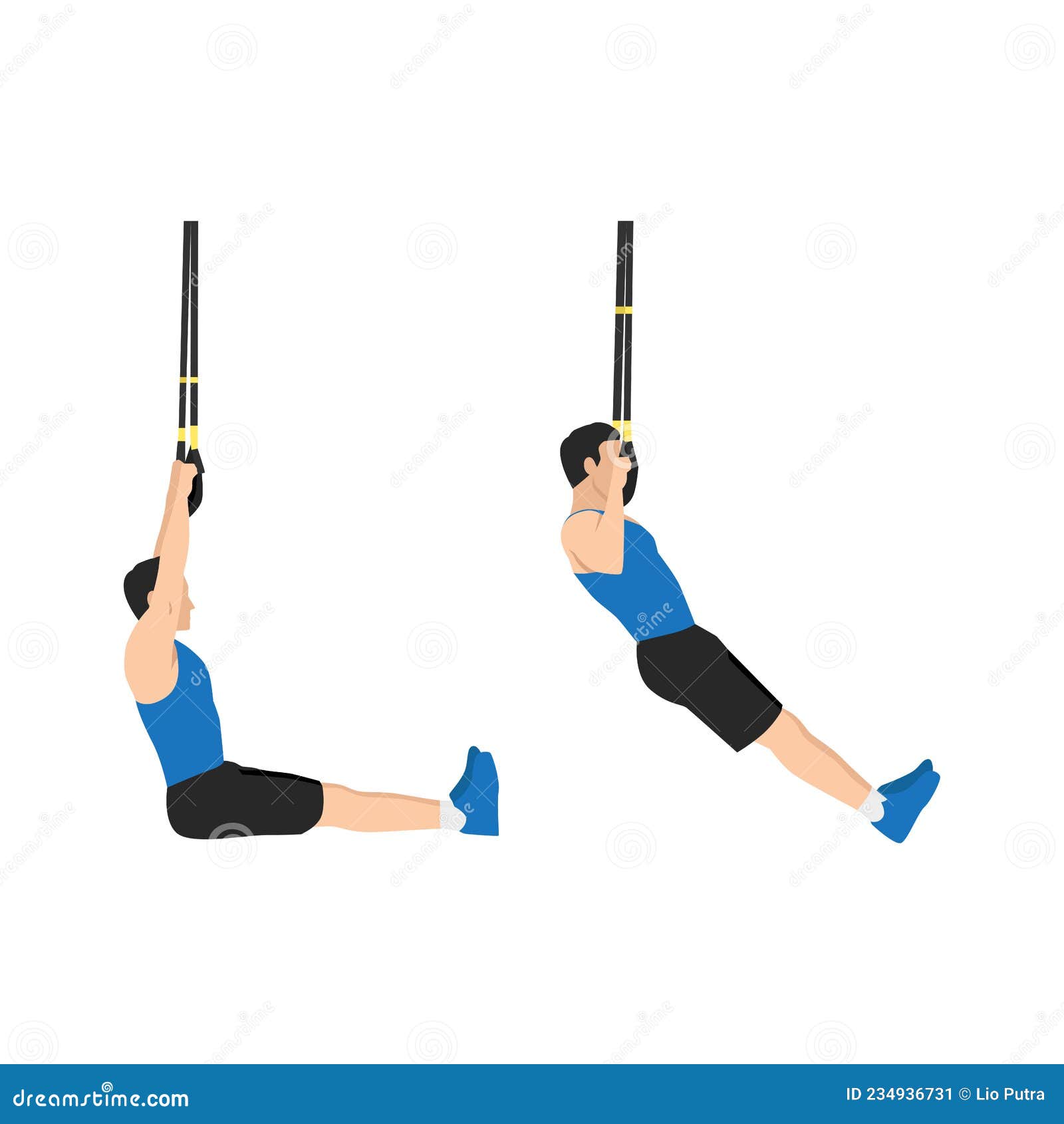 Pull-ups Calisthenics Bodyweight Exercise Cartoon Vector ...