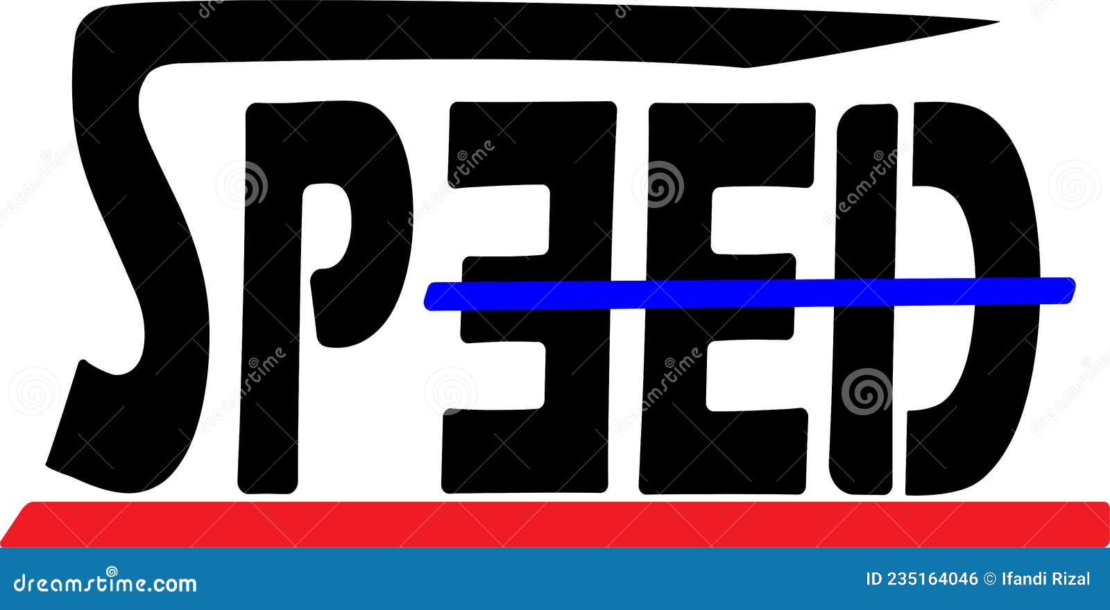 Design of speed text stock vector. Illustration of speed - 235164046