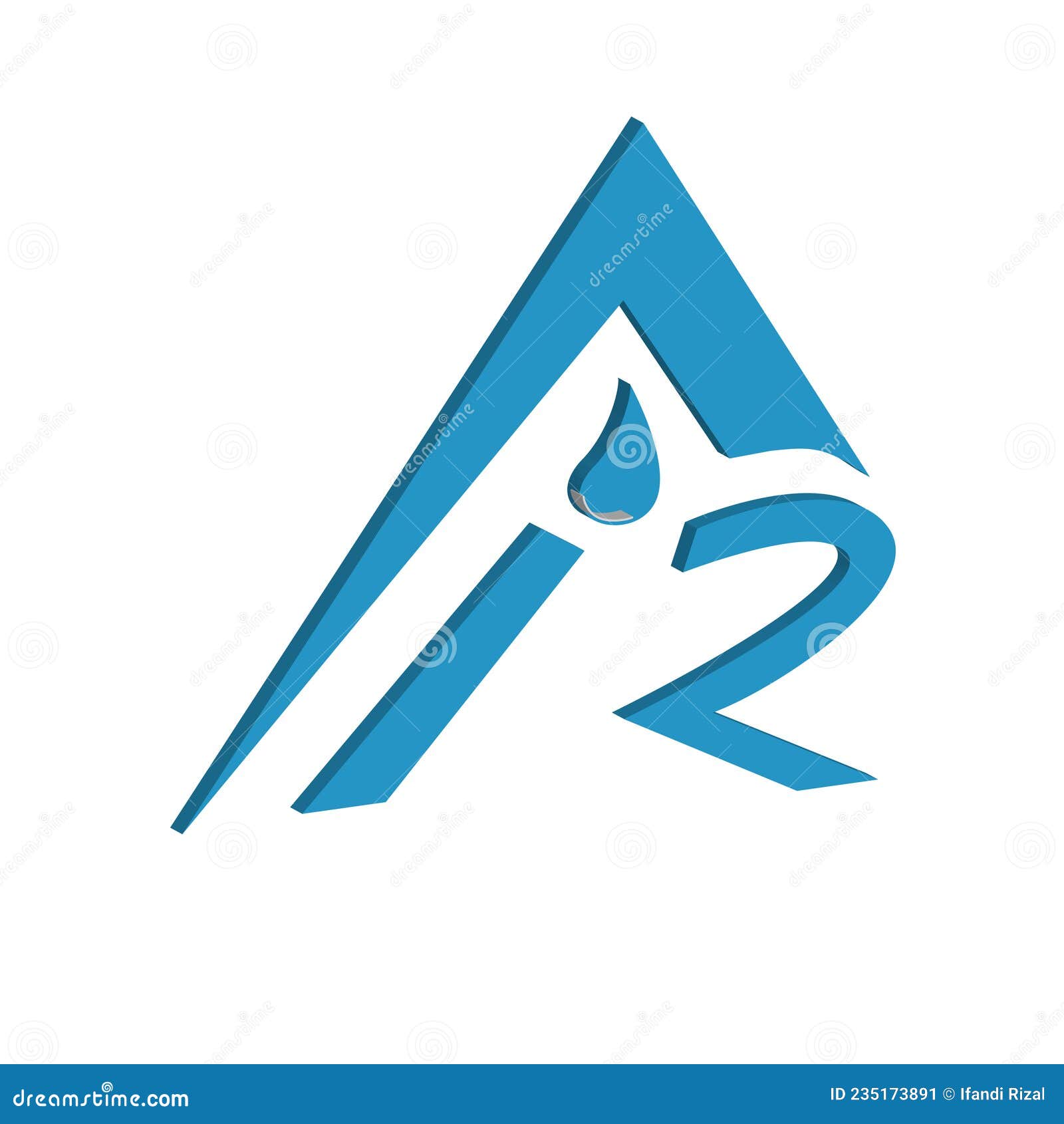 Design Illustration of a Logo Air Word and Blue Color Stock Vector ...