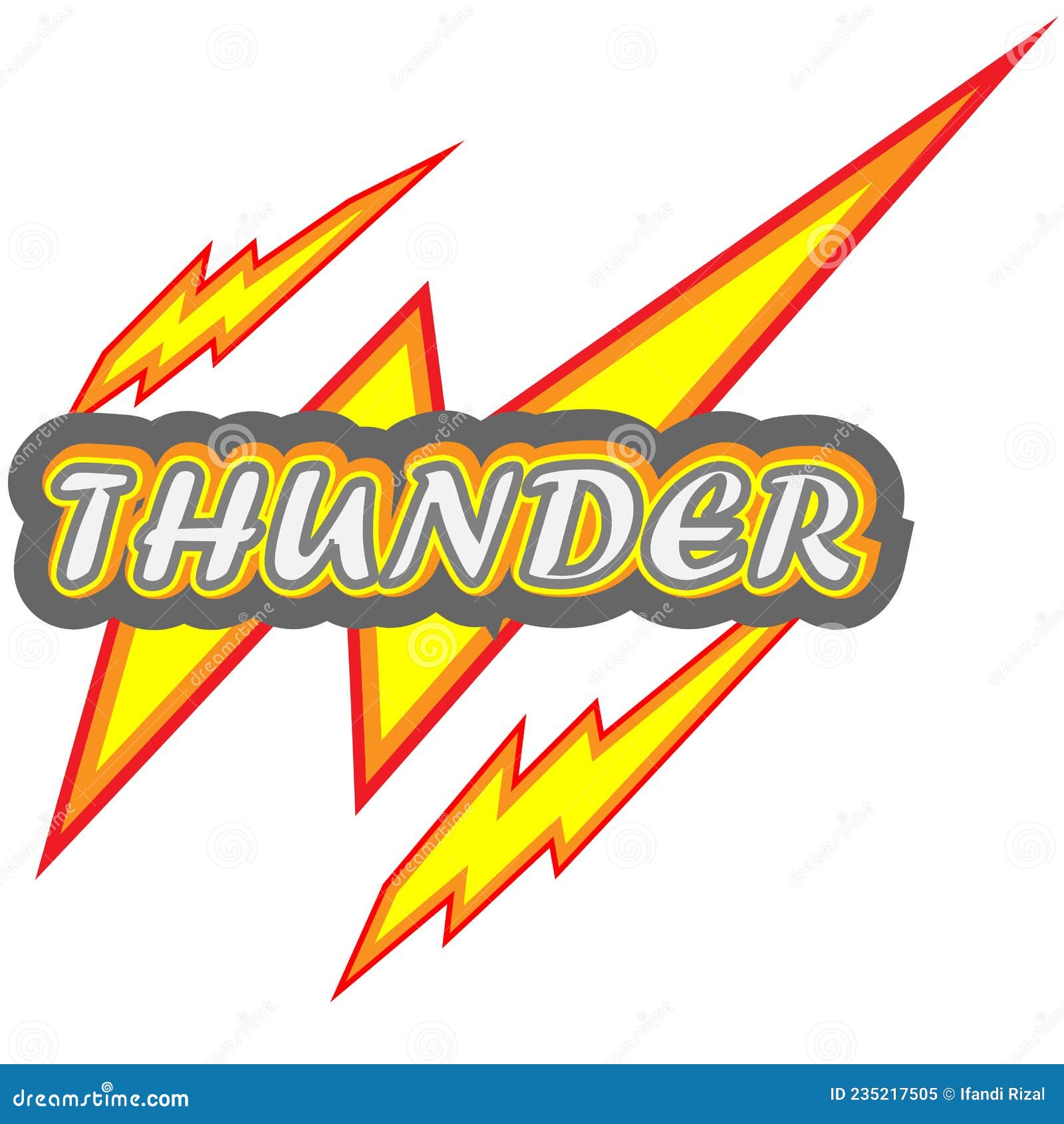 Thunder Design and Illustration Concept Lighting Stock Vector ...
