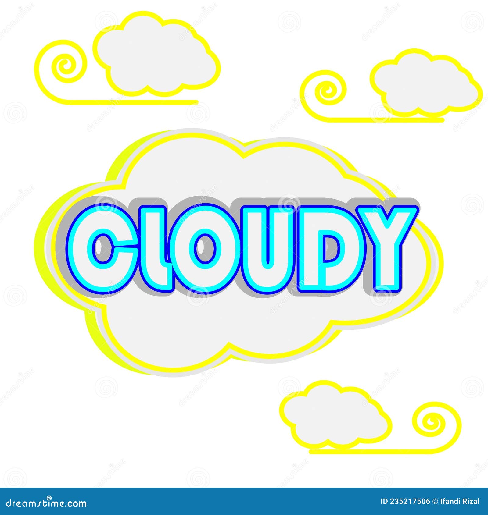 Illustration Cloudy Design Concept Web Stock Vector - Illustration of ...