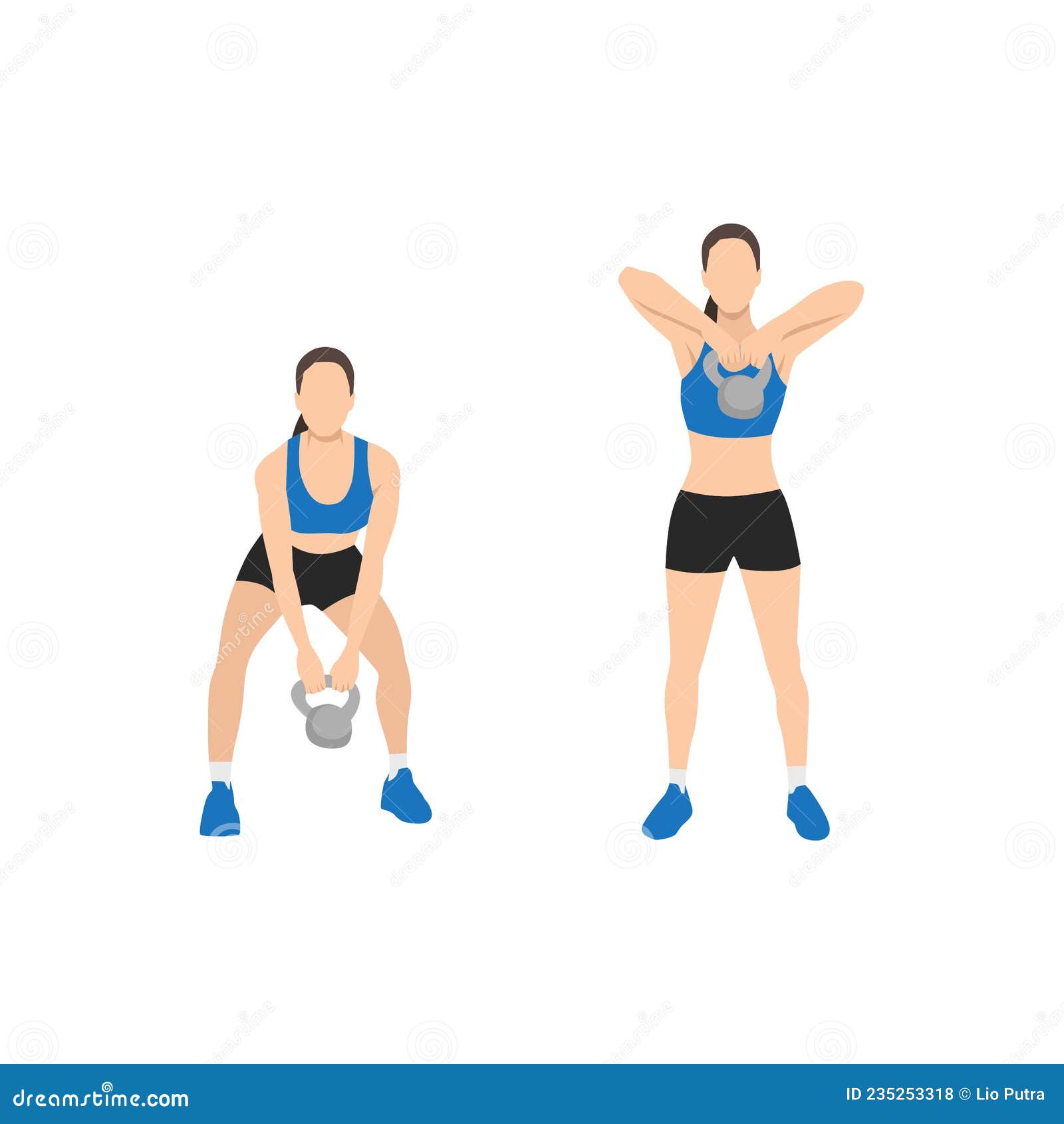 Upright Row Workout Exercise Vector Illustration Outline ...