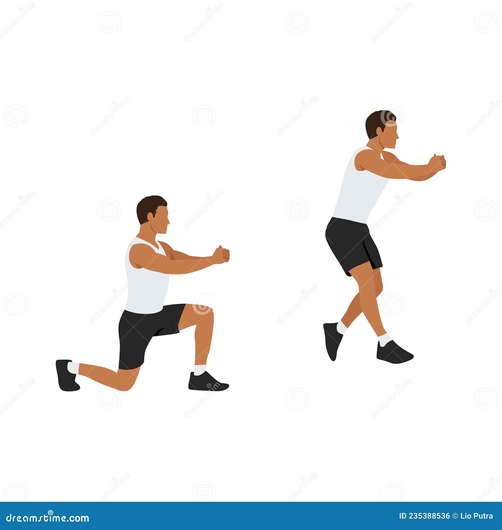 Jump Split Squats Exercise