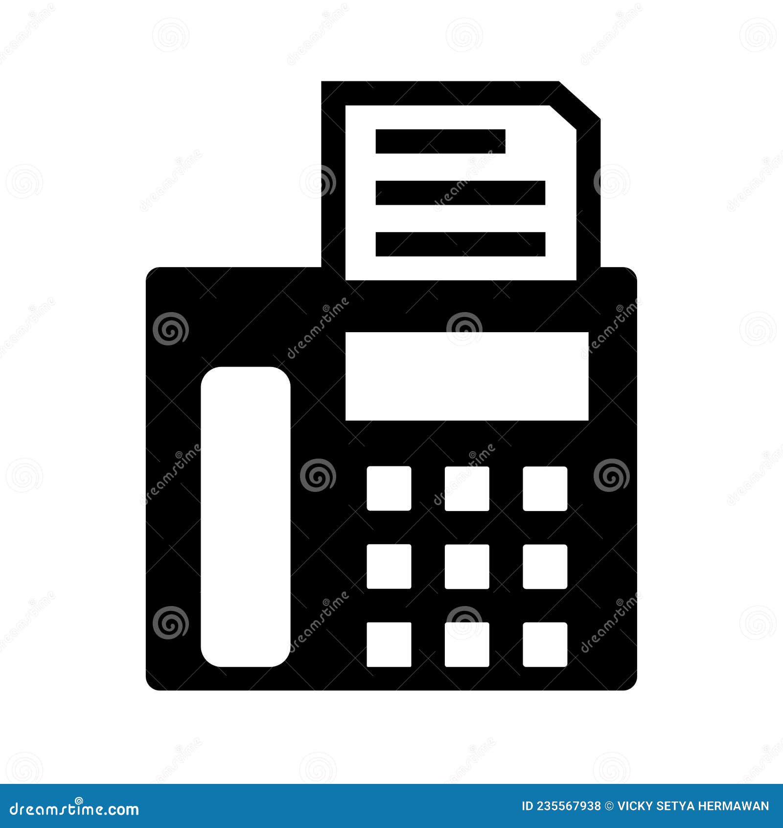Fax Icon in Flat Style. Fax Symbol. Vector Illustrations Stock ...