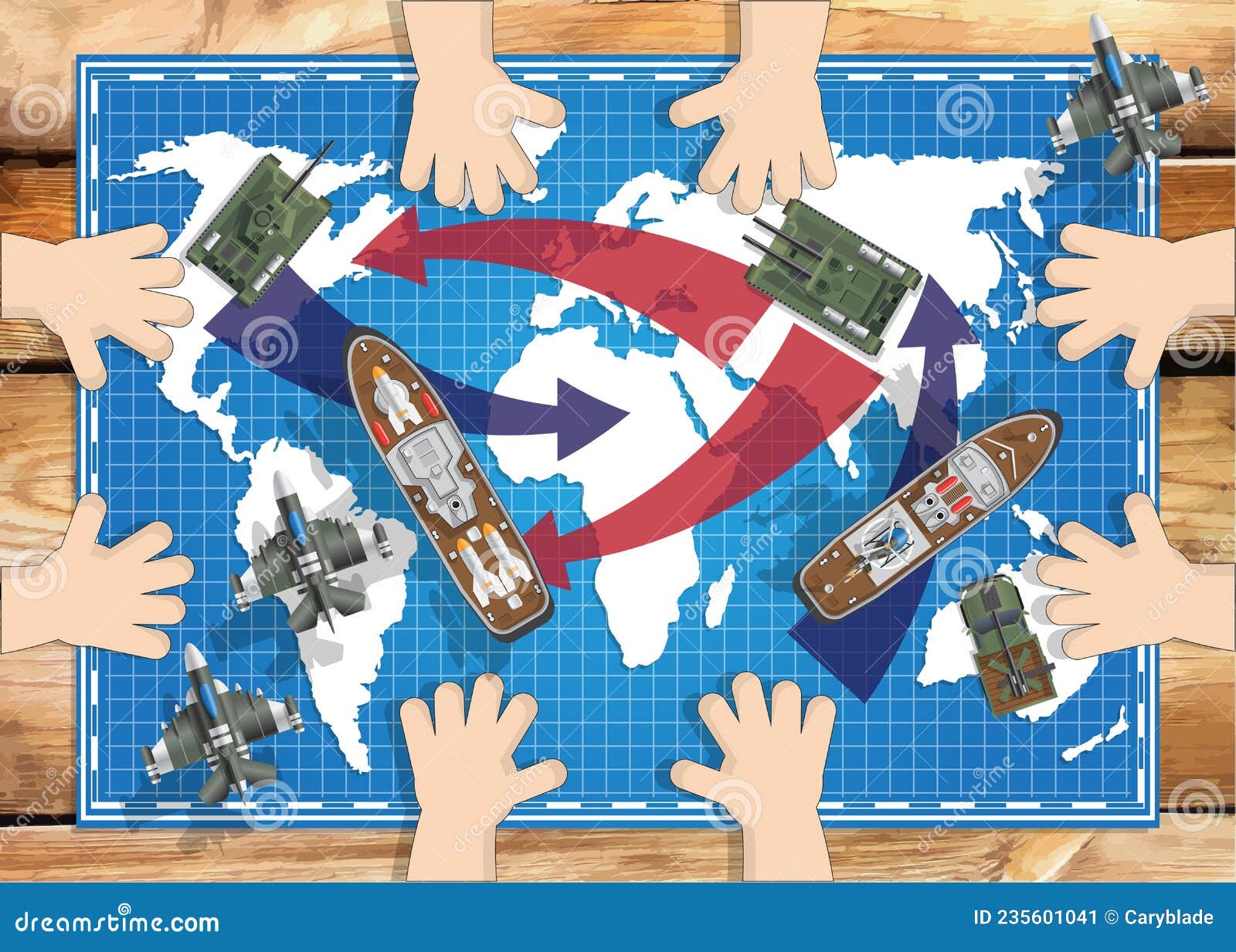Map of Military Operations. Stock Vector - Illustration of guard ...