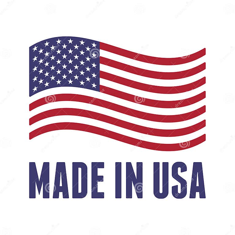Made in USA Icon American Flag Clipart Stock Vector - Illustration of ...
