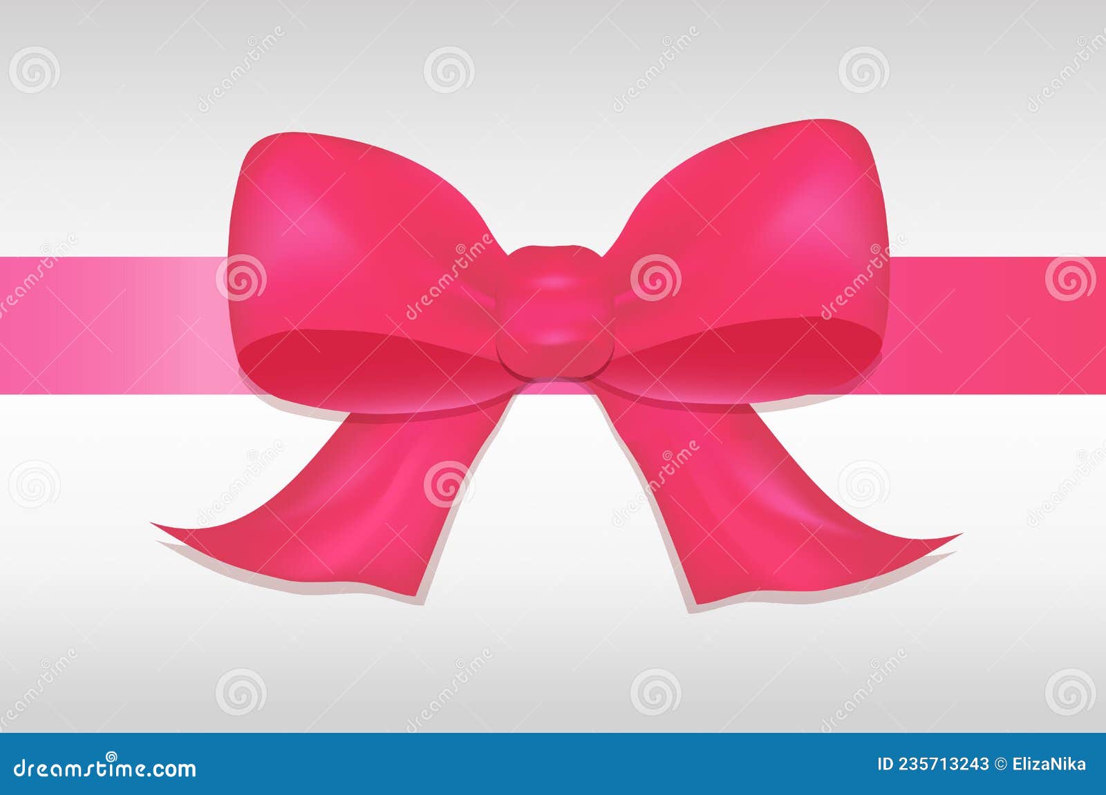 Decorative pink bow stock vector. Illustration of beautiful - 235713243