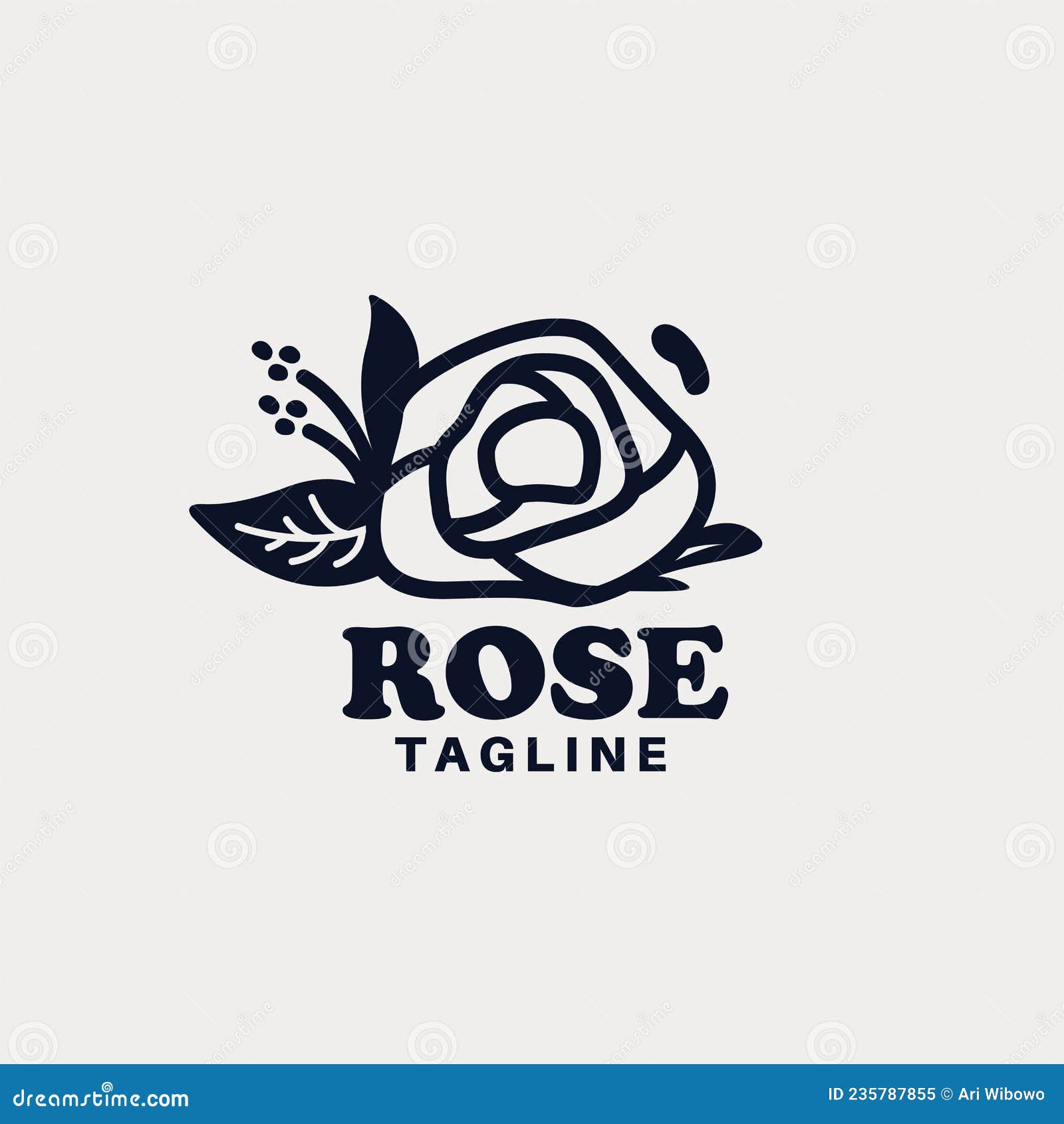 Vector Rose Flower Abstract Minimalist Simple Logo Perfect for Any ...