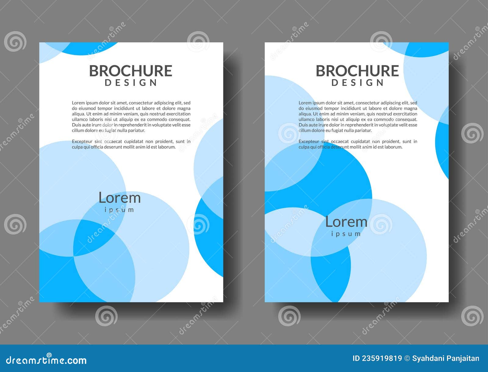 Circular Brochure Design Template. Simple and Attractive Brochure Stock ...