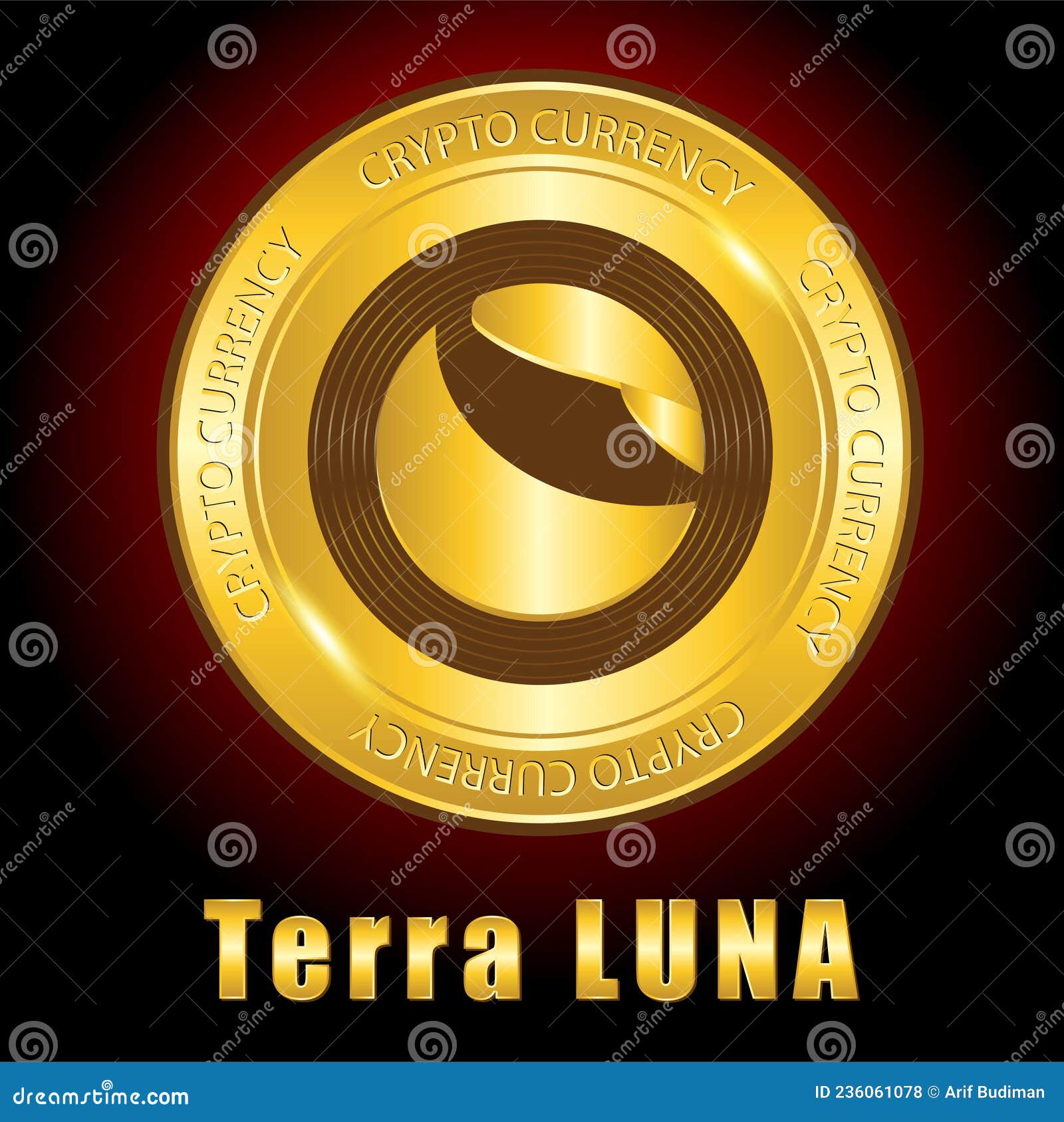 Terra LUNA Cryptocurrency Token Symbol Of The DeFi Project In Circle ...