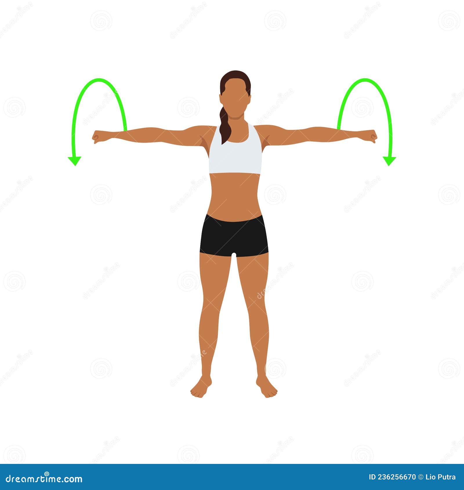 Man Doing Hip Circles Exercise. Flat Vector | CartoonDealer.com #221301028