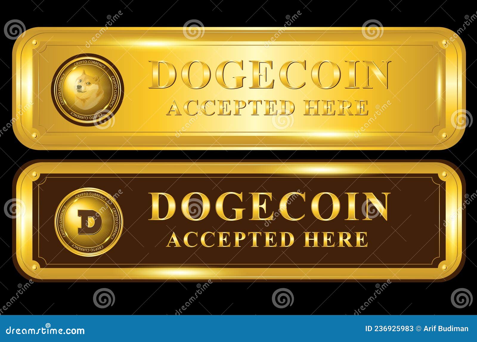 We Accepted Doge Coin Sign, Doge To The Moon, Shiba Inu SHIB, Doge Meme ...