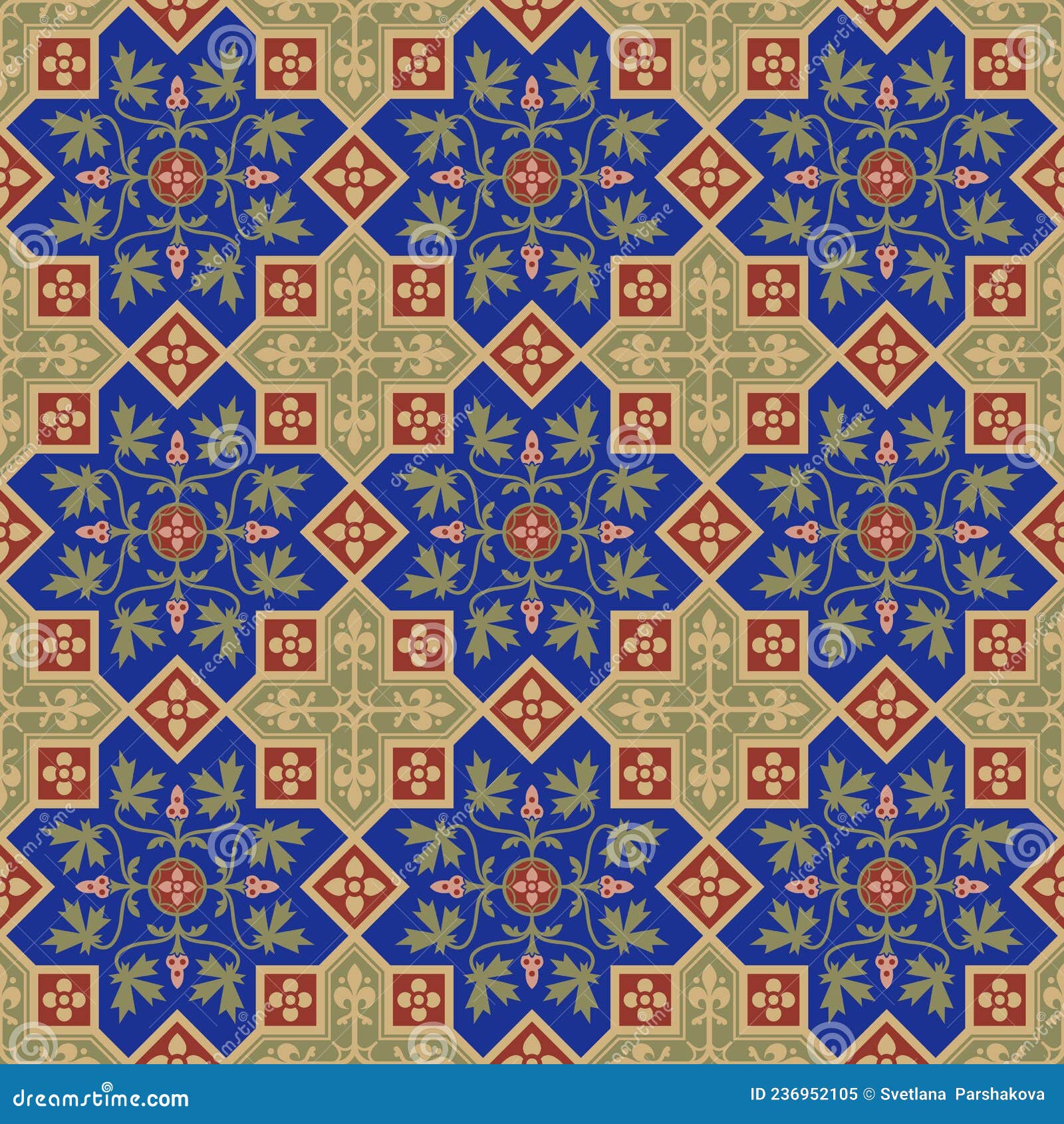 Ethnic Geometric Seamless Pattern. Antique Byzantine Style Stock Vector ...