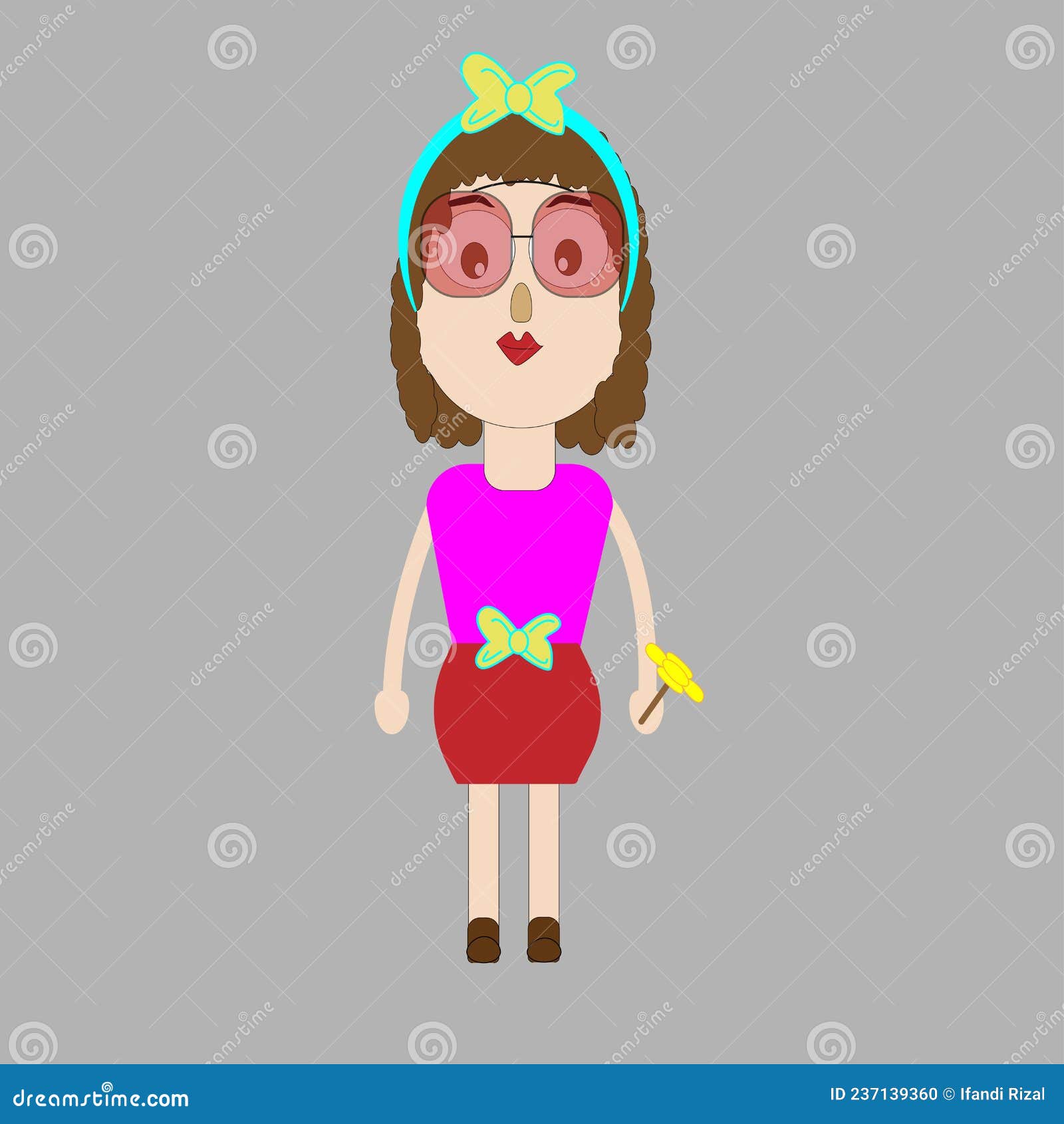 Cartoons Character Family Celebrations Glad Gifts. Vector Illustration ...