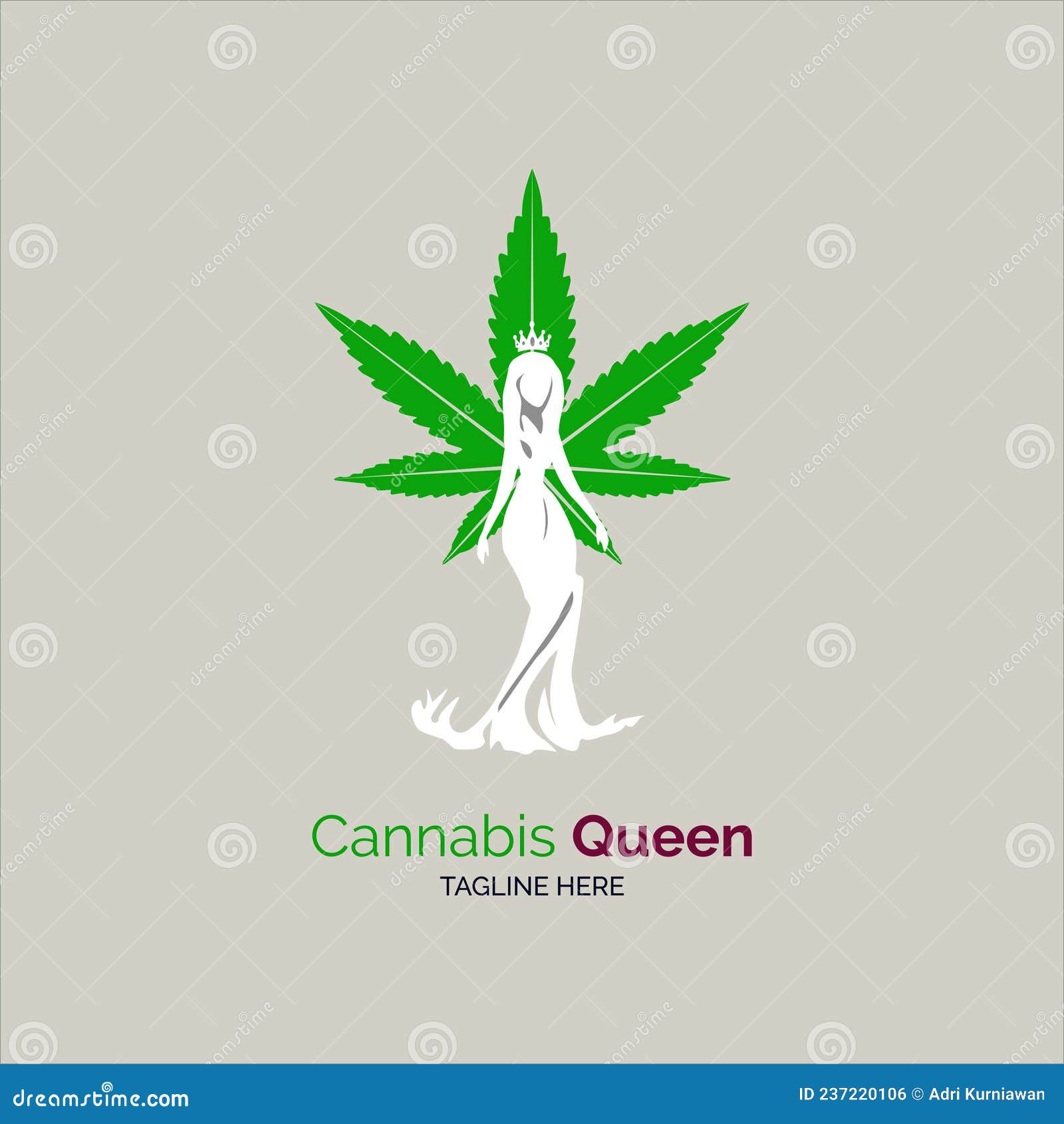 Cannabis Queen Logo Template Design for Brand or Company and Other ...