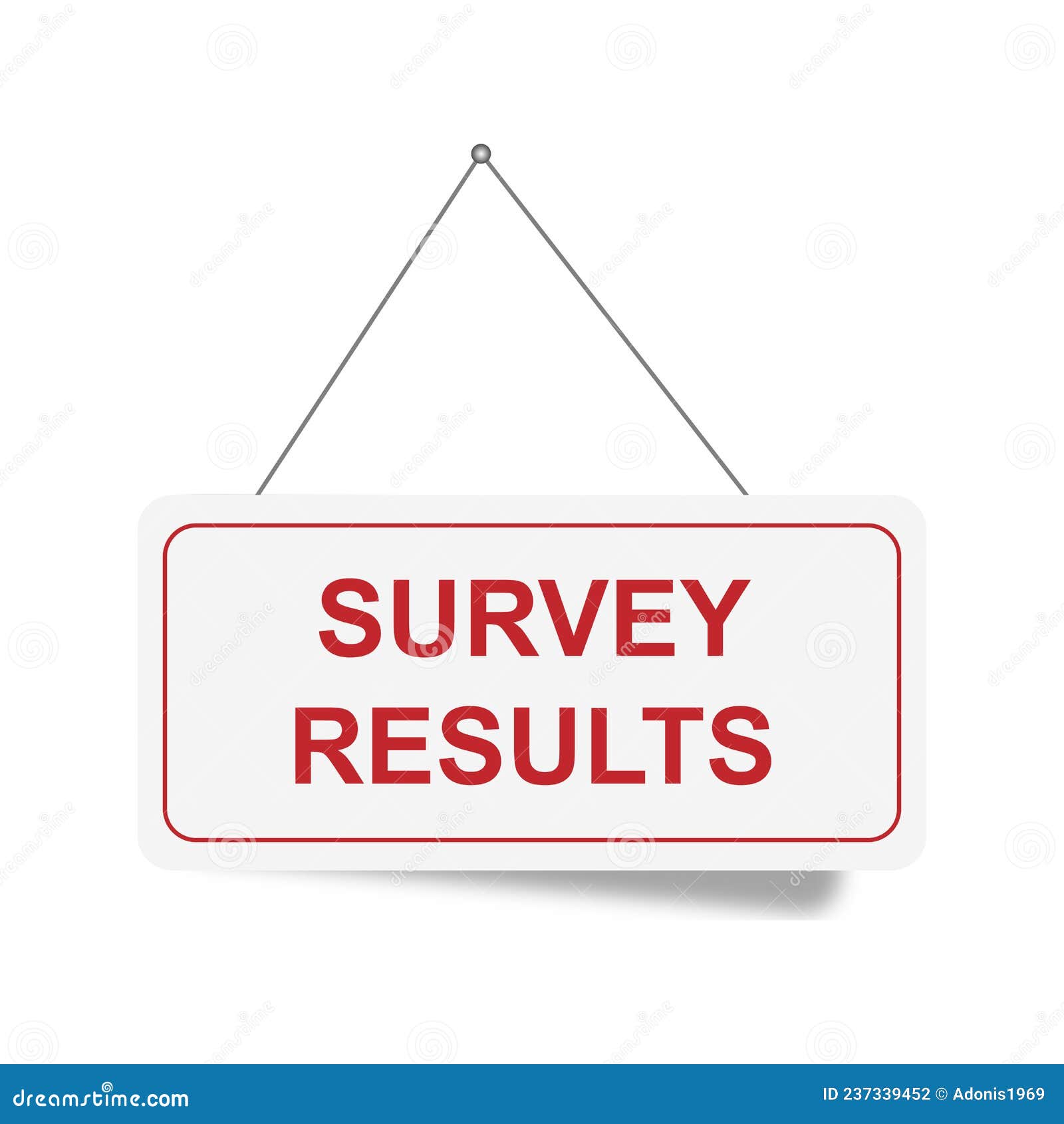 Survey Results Sign on White Stock Illustration - Illustration of ...