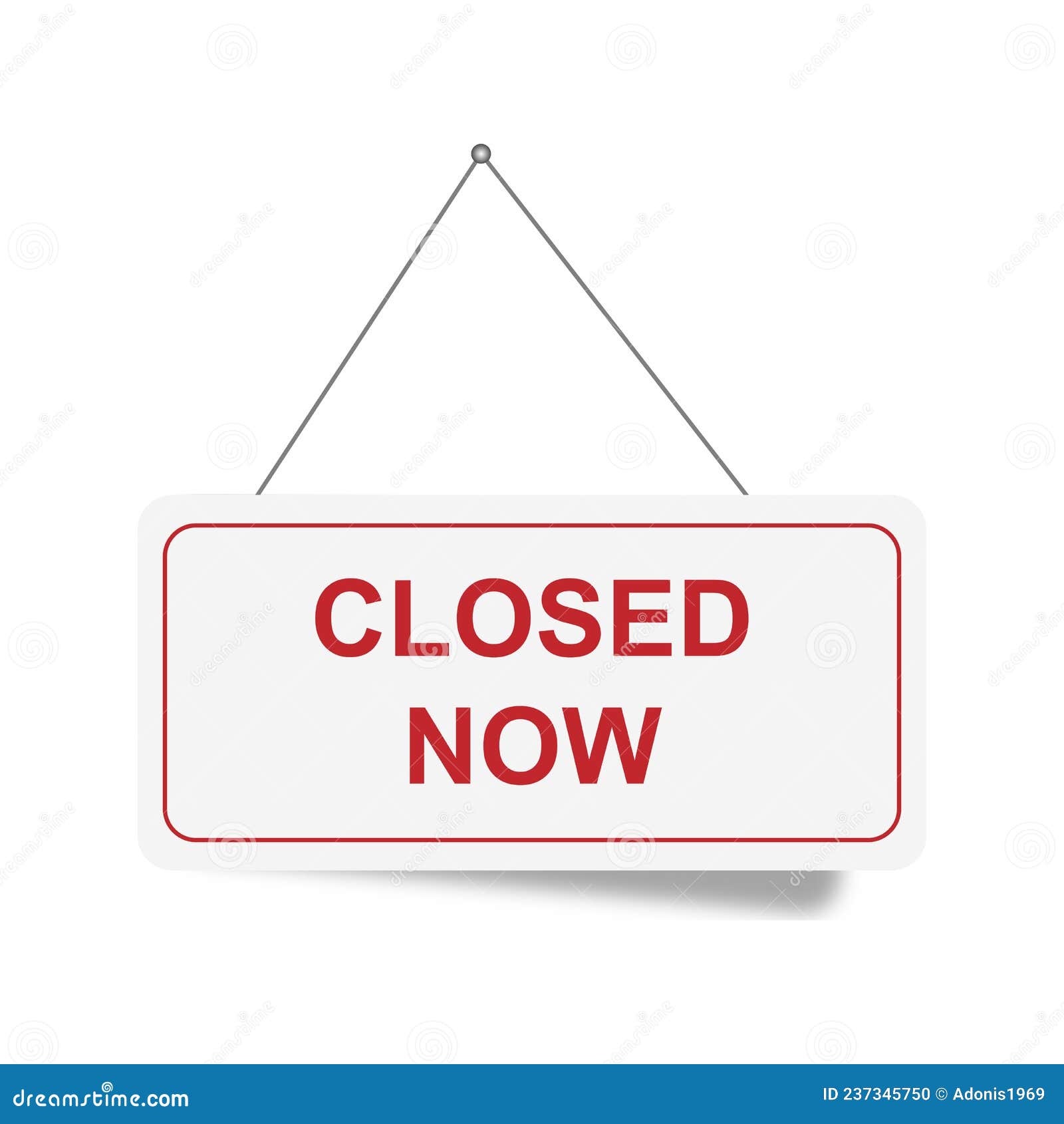 Closed now sign on white stock illustration. Illustration of ...