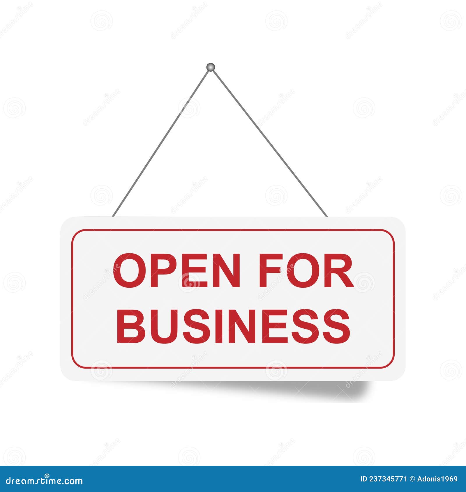 Open for Business Sign on White Stock Illustration - Illustration of ...