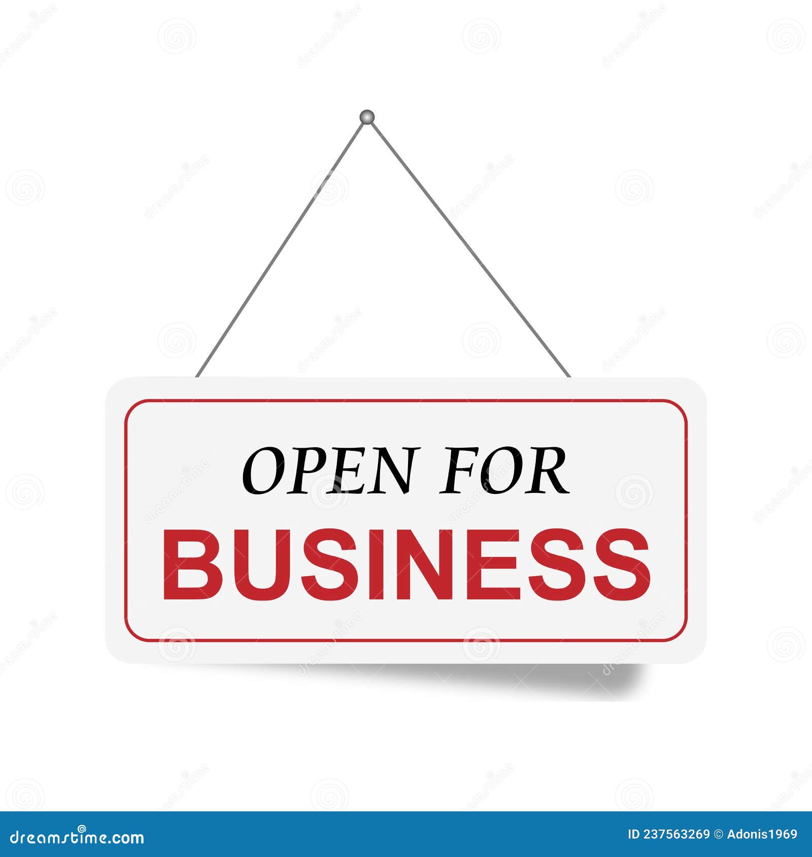 Open for Business Word on Sign on White Stock Illustration ...