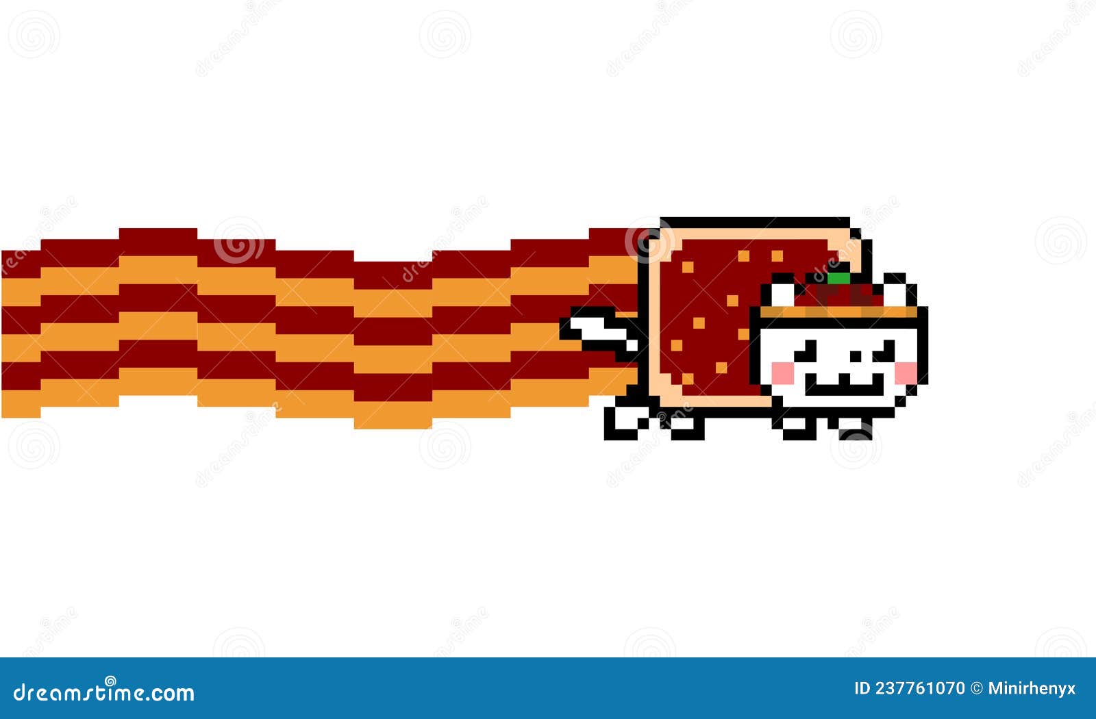 8 Bit Nyan Cat On Space Illustration Cartoon Vector | CartoonDealer.com ...