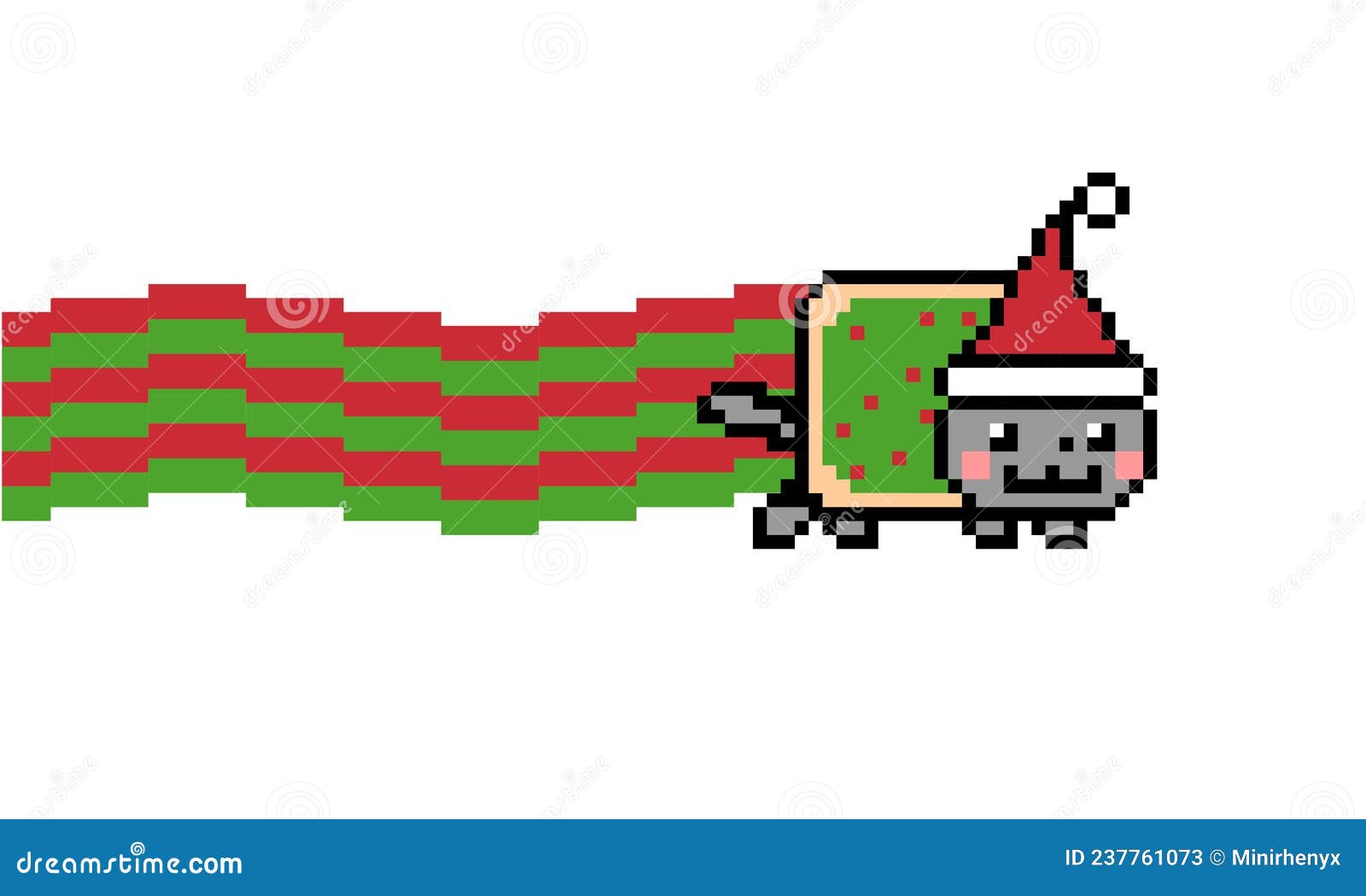8 Bit Nyan Cat On Space Illustration Cartoon Vector | CartoonDealer.com ...