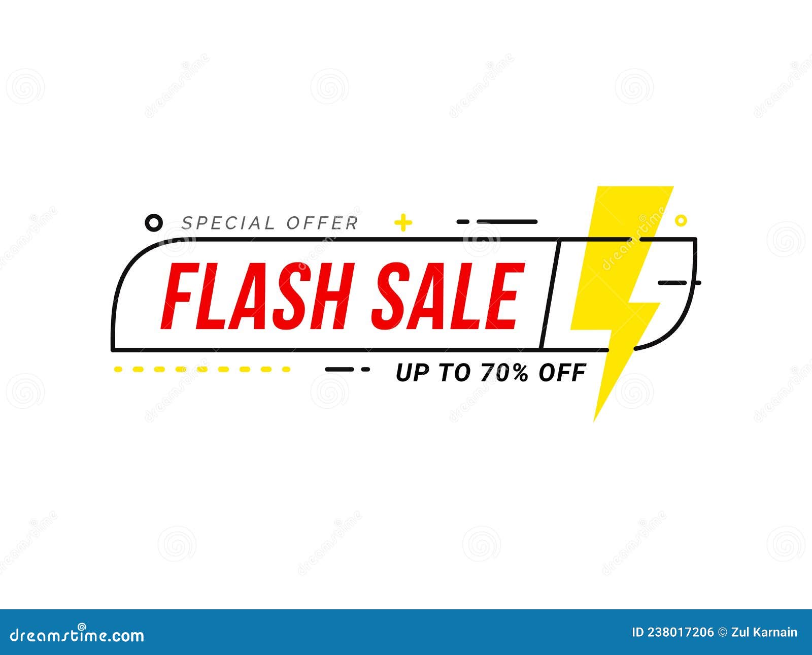 Flash Sale Discount Special Offer Banner Price Discount Stock Vector ...