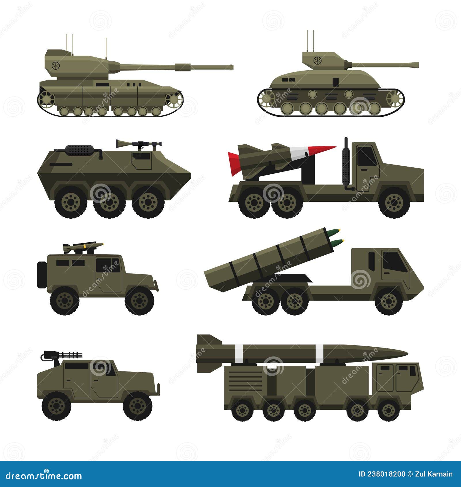 Military Heavy Vehicle and Special Transport for the War Stock Vector ...