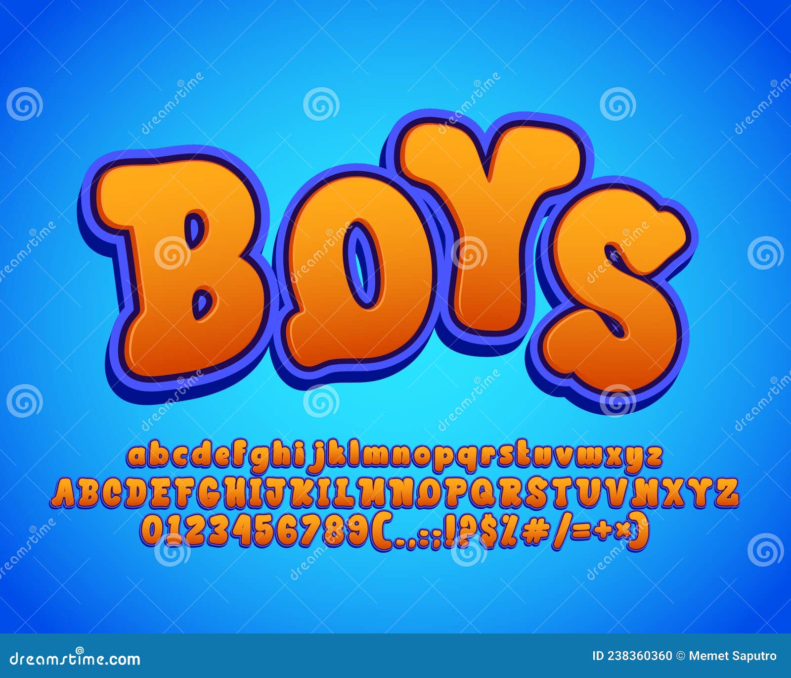 Bouncy Cartoon Font Alphabet Style Stock Vector - Illustration of ...