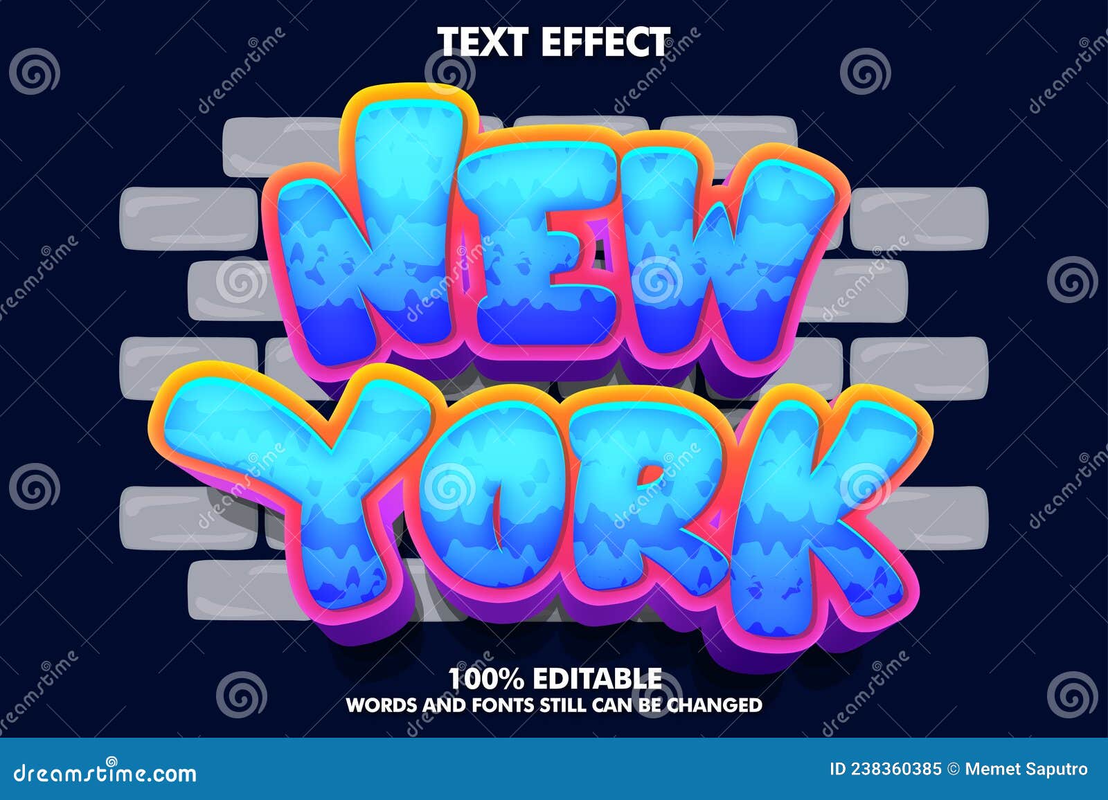 New York Graffiti Sticker Label Stock Vector - Illustration of comic ...