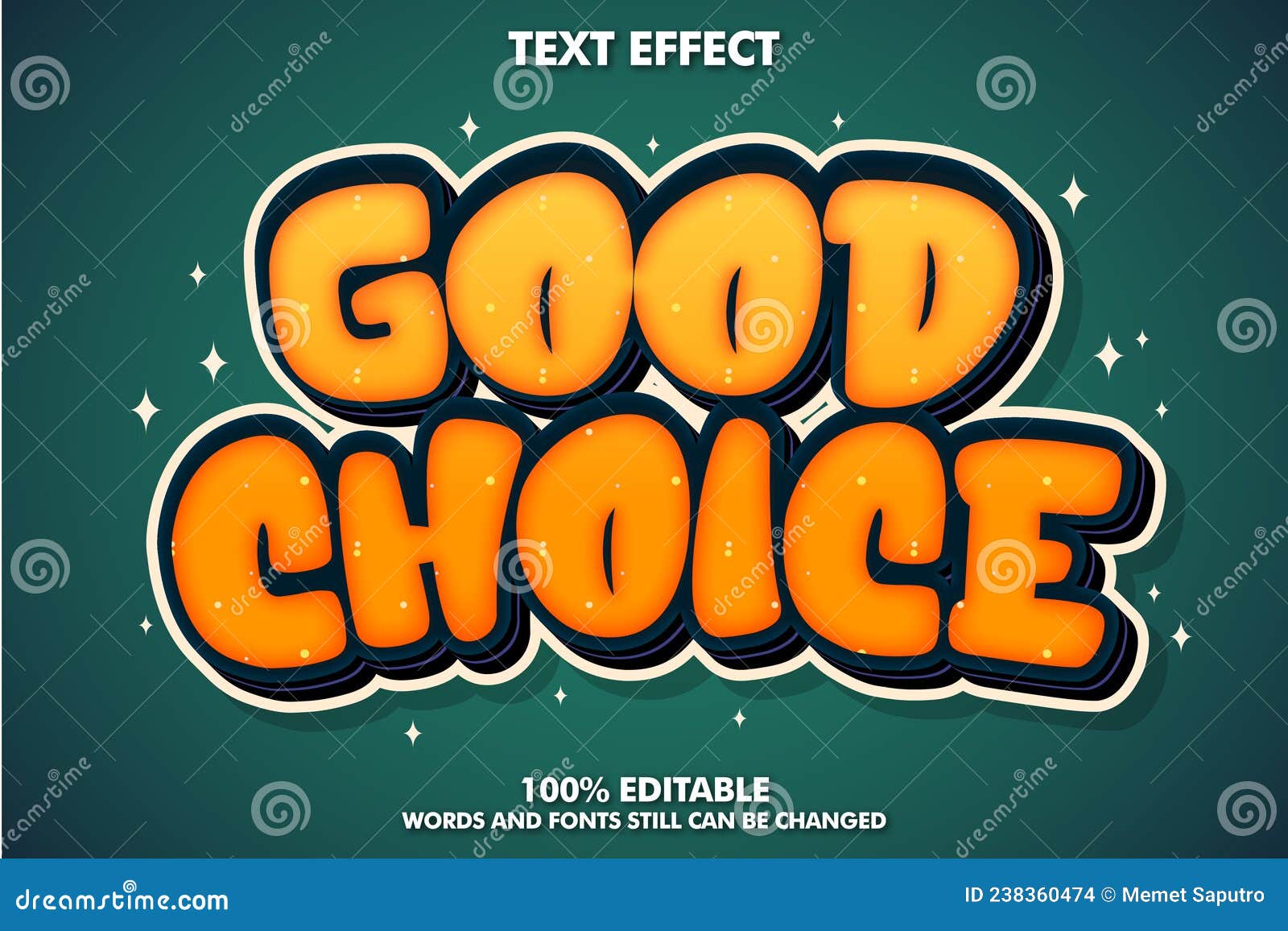Good Choice Sticker Text Effects Stock Vector - Illustration of pops ...